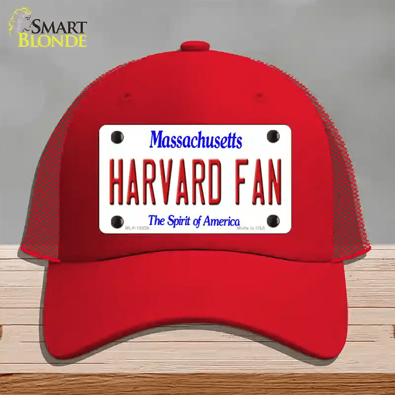 Harvard Fan Novelty License Plate Hat Mesh Red - Walmart.com