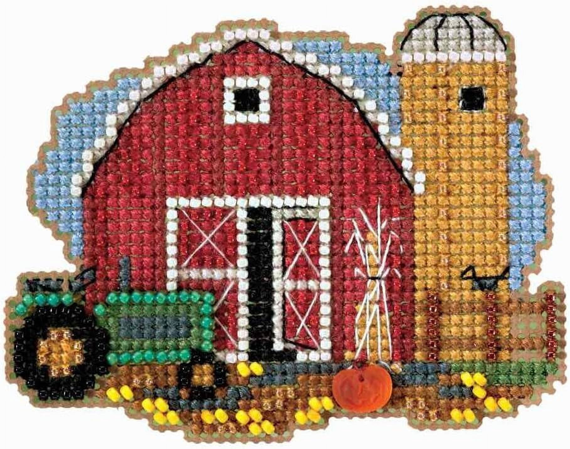 Harvest Barn Beaded Counted Cross Stitch Ornament Kit 2018 Autumn ...