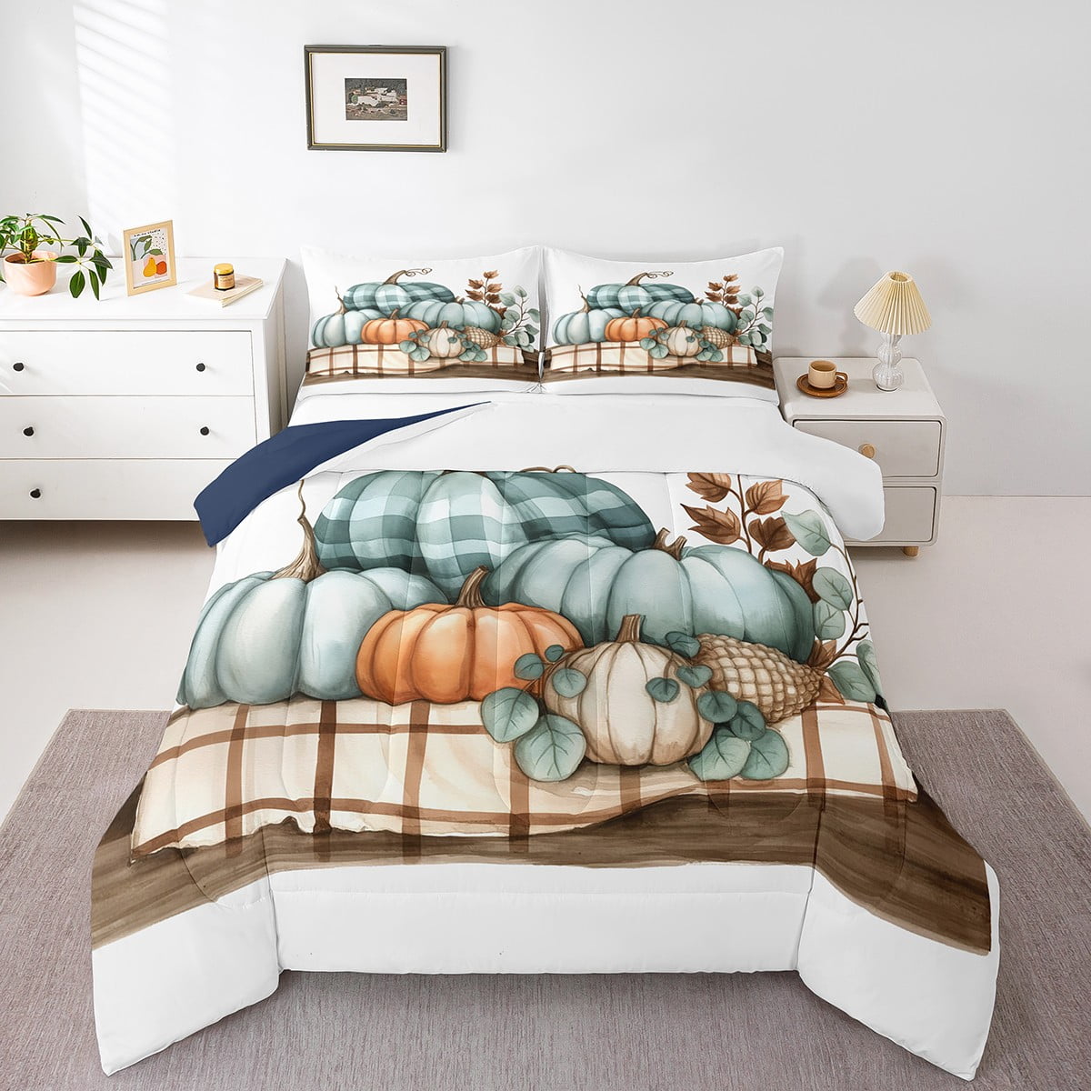 Harvest Bedding King Thanksgiving Comforter Set for Adult Women Autumn ...