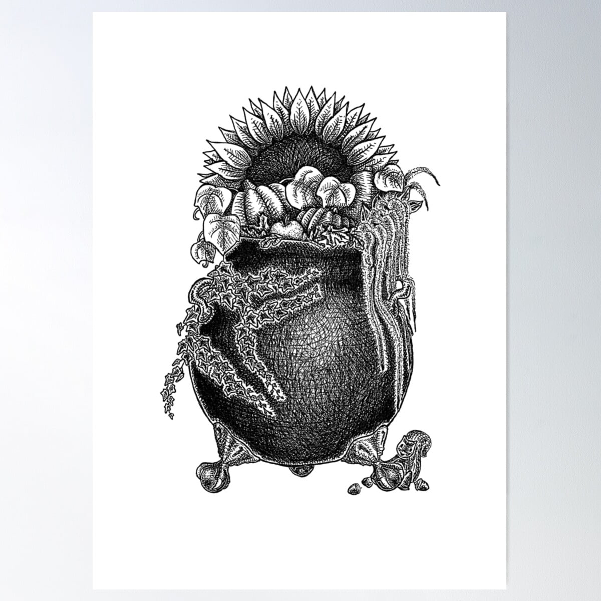 Harvest Cauldron Poster Wall Art, Modern Wall Decor For Living Room ...