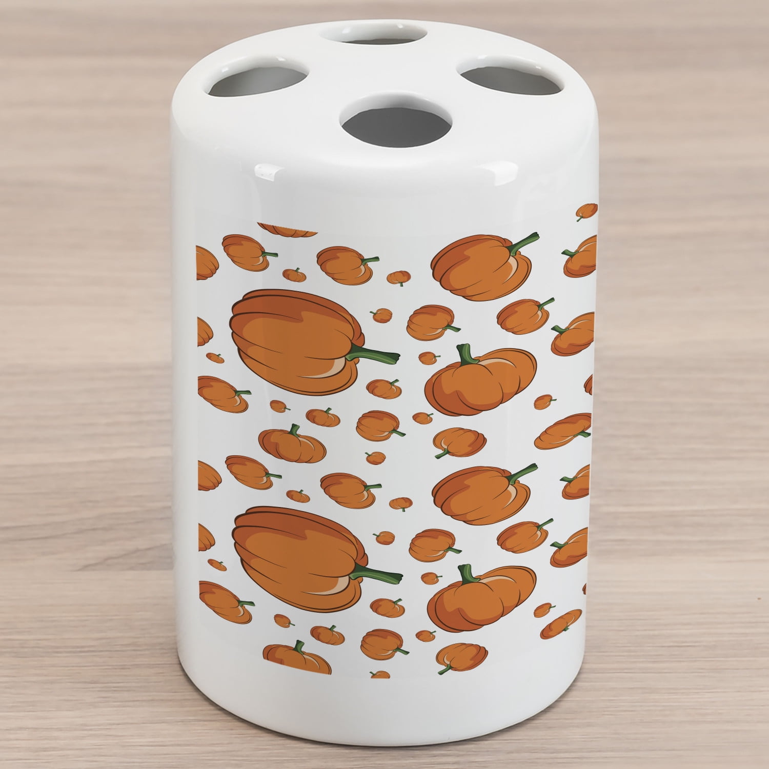 Harvest Ceramic Toothbrush Holder, Halloween Inspired Pattern Vivid ...