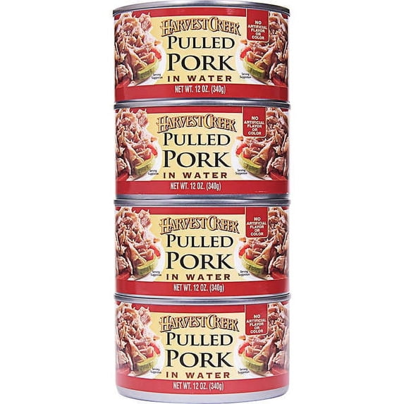 Harvest Creek Pulled Pork In Water, 12 oz, 4 ct, Fresh Packaging ...
