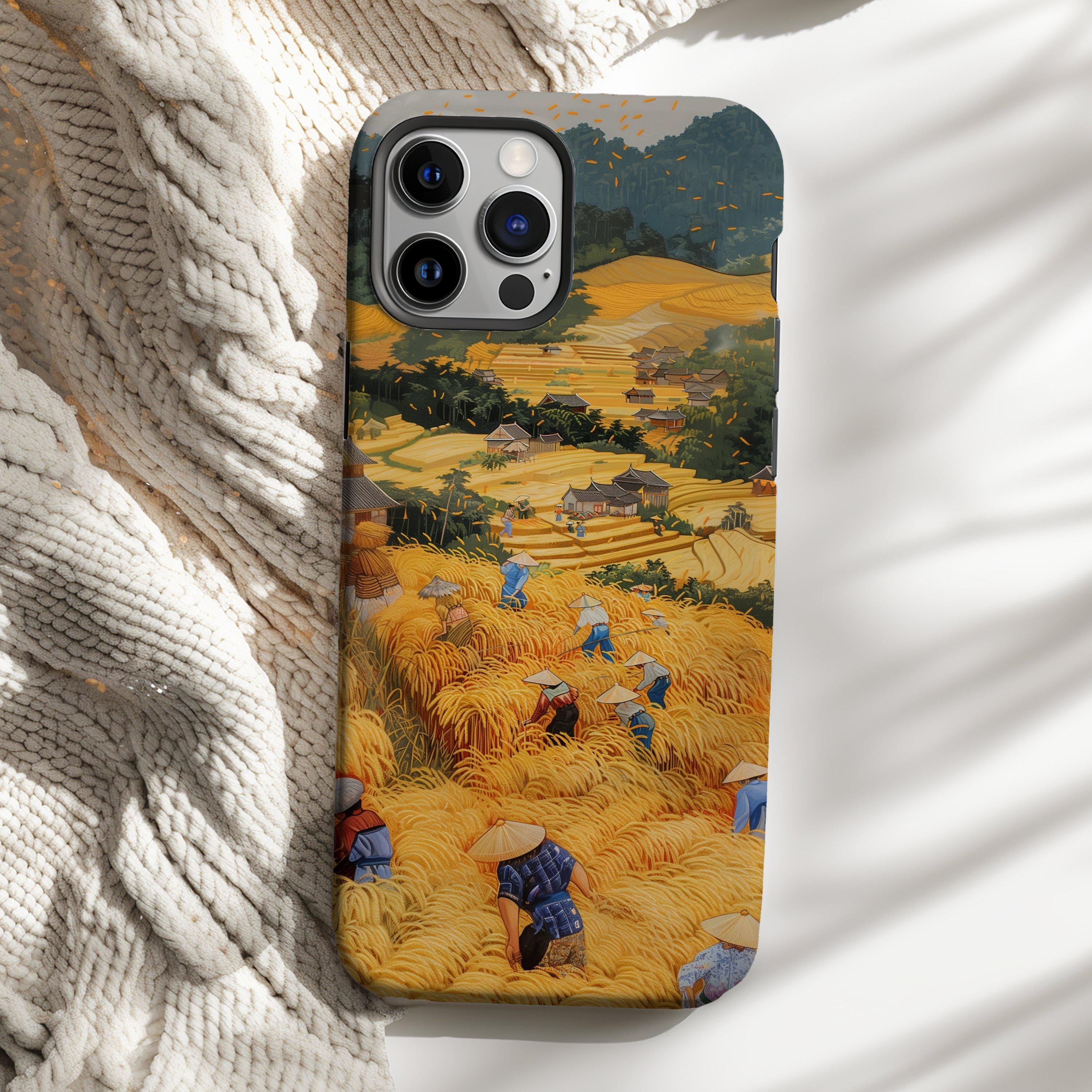 Harvest Farm Village Landscape Art Case for iPhone 17 through 11 Pro ...