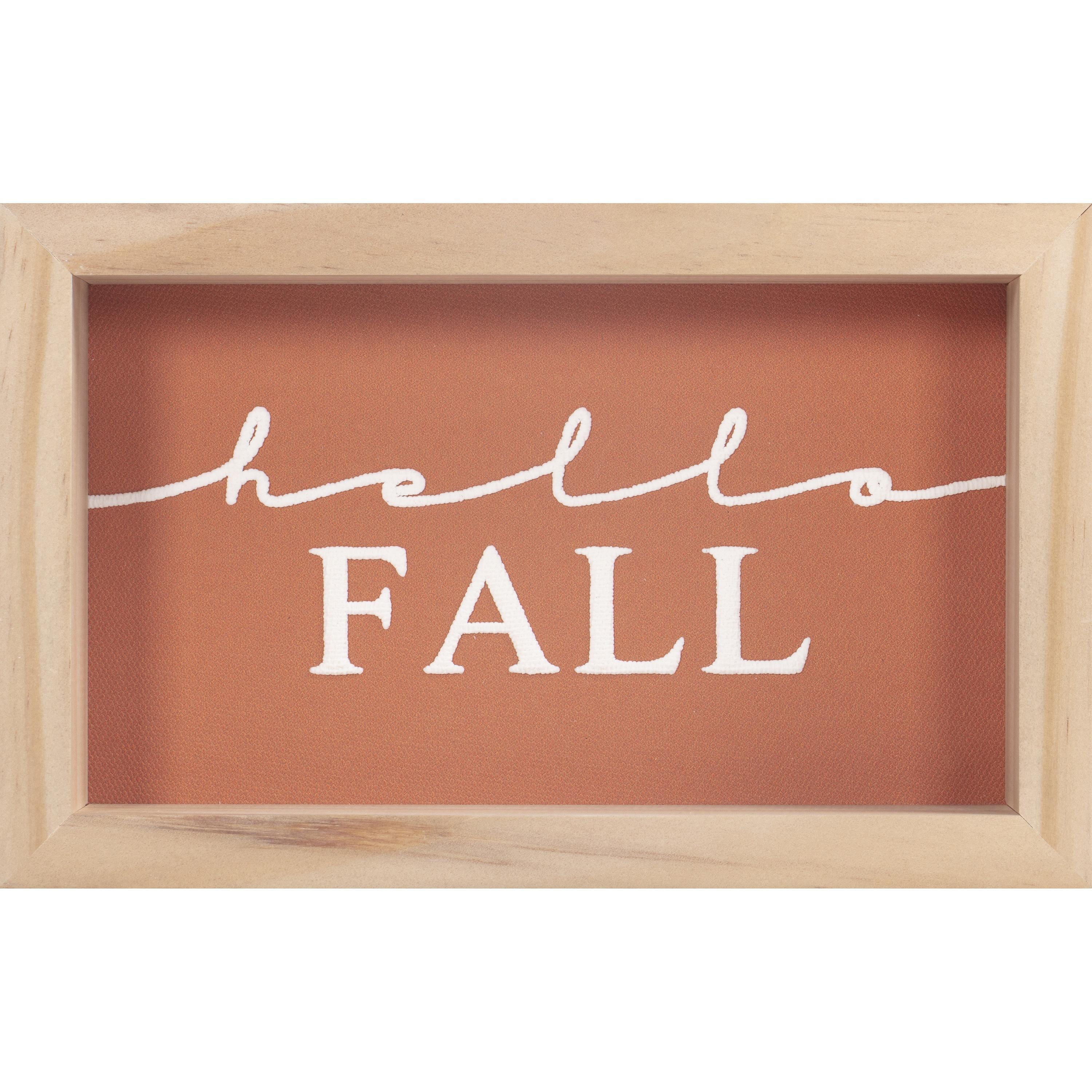 Harvest Framed Hello Fall Hanging Sign Decoration, 8" x 5", by Way To ...