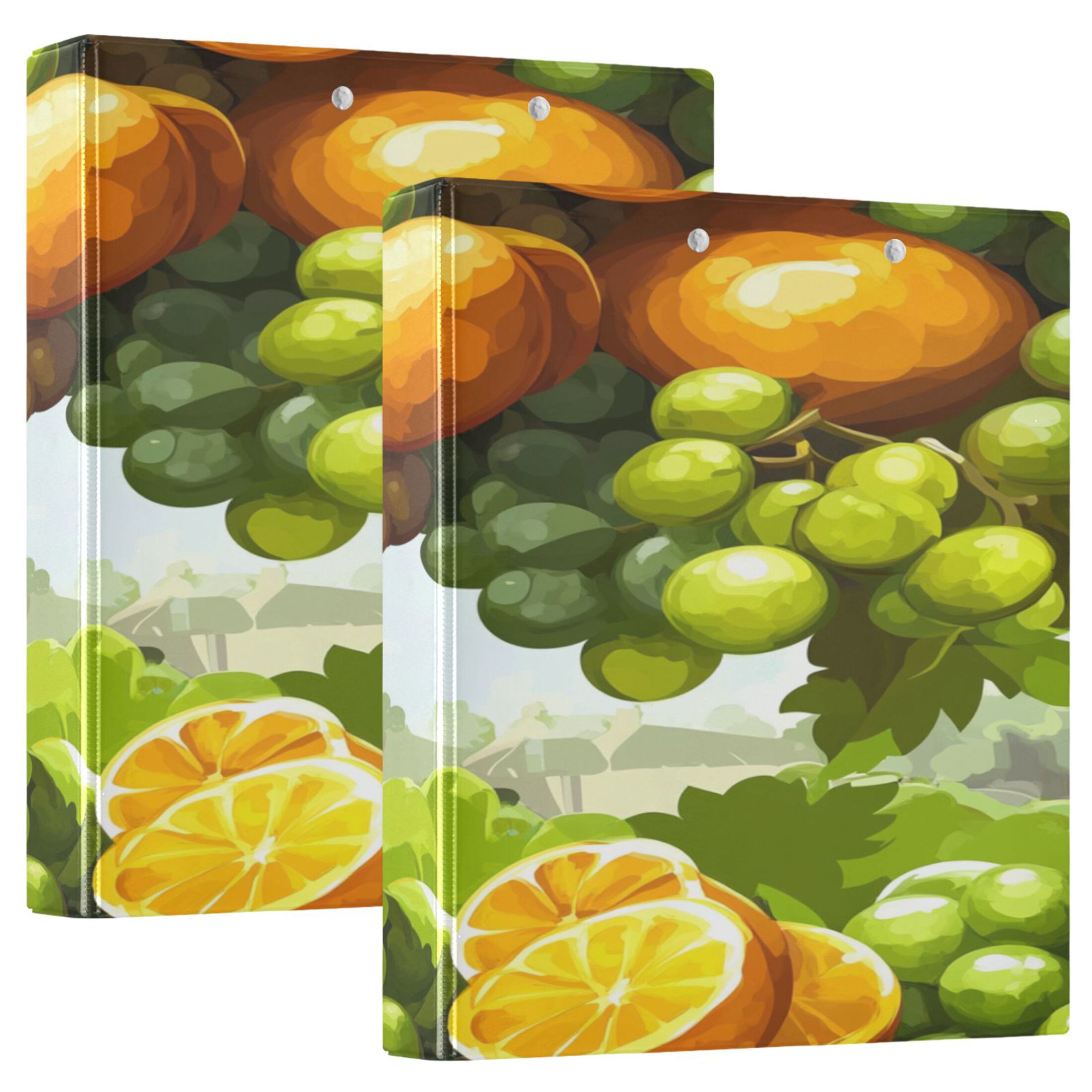 Harvest Gathering 12.4x10.6in PVC Round Ring Binder, D-Ring 3-Hole ...