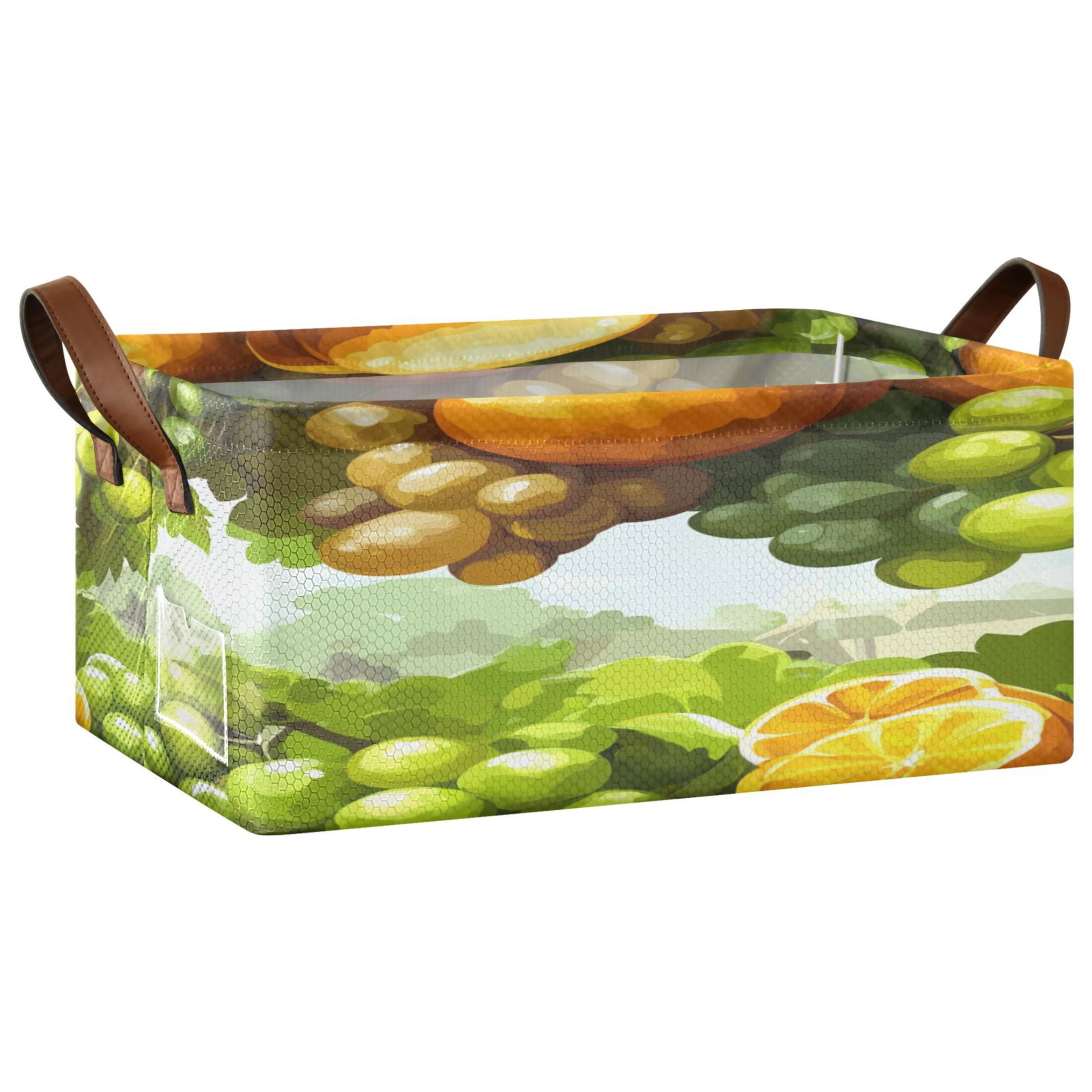 Harvest Gathering Open Home Storage Bins Foldable Metal Frame Shelf ...