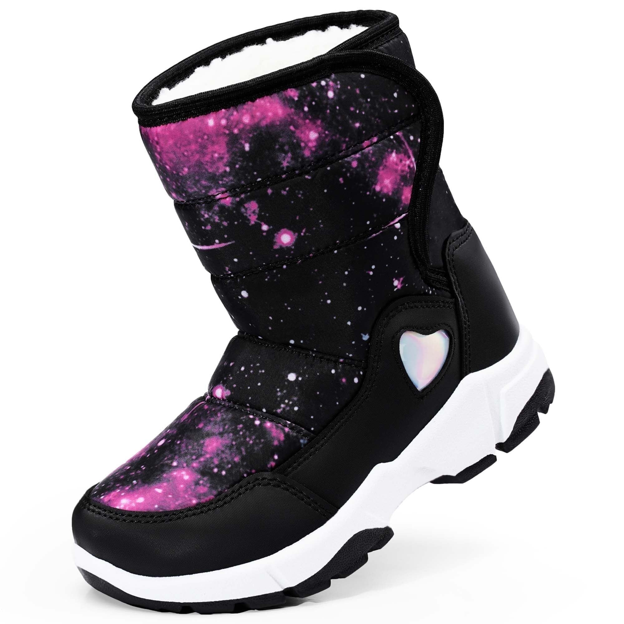 Harvest Land Toddler Girls Snow Boots Kids Winter Warm Boots Waterproof ...