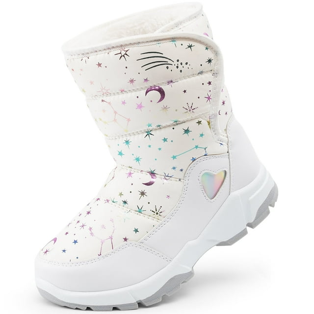 Harvest Land Toddler Girls Snow Boots Kids Winter Warm Boots Waterproof ...