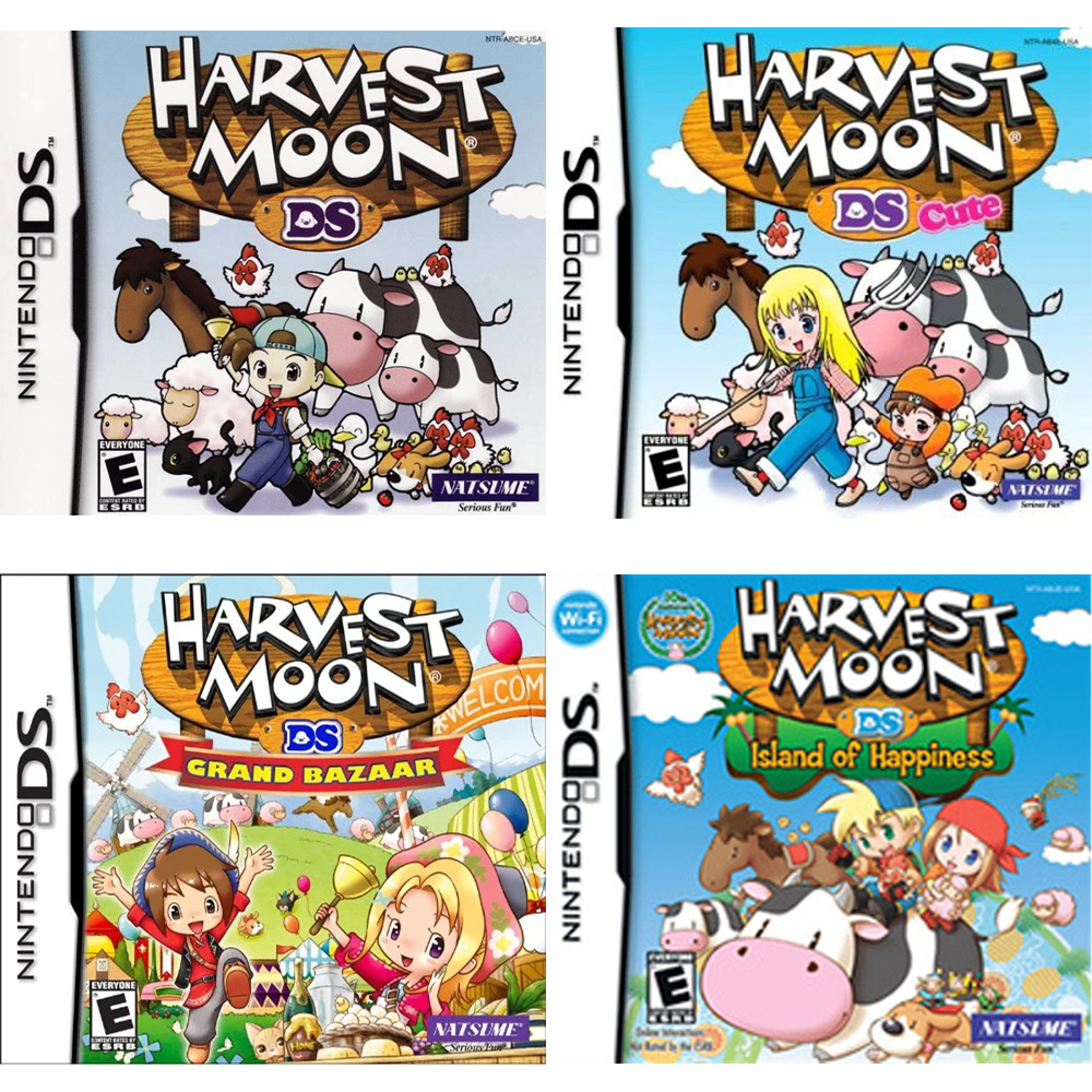 Harvest Moon 4 pcs set NDS Game DS Cartridge Only,US Version - Walmart.com