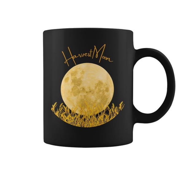Harvest Moon Apparel For September Full Moon Phase Calendar Coffee Mugs ...
