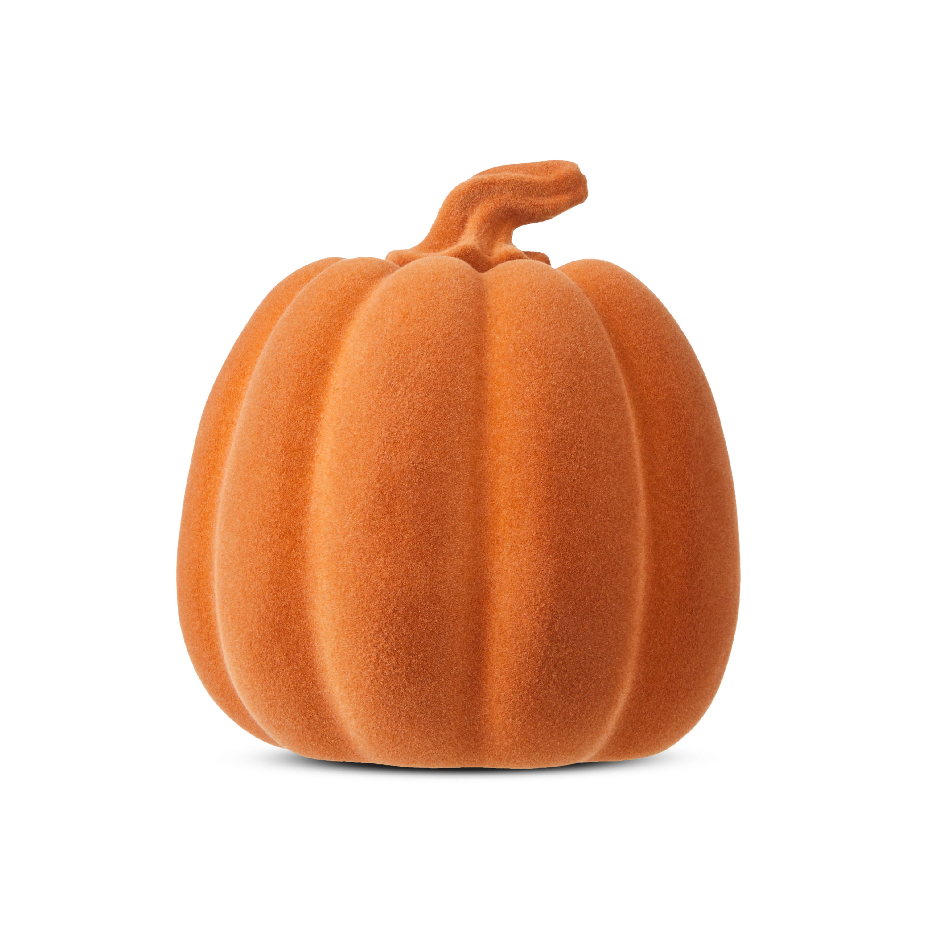 Harvest Orange Flocked Foam Pumpkin Decoration, 5", by Way To Celebrate ...