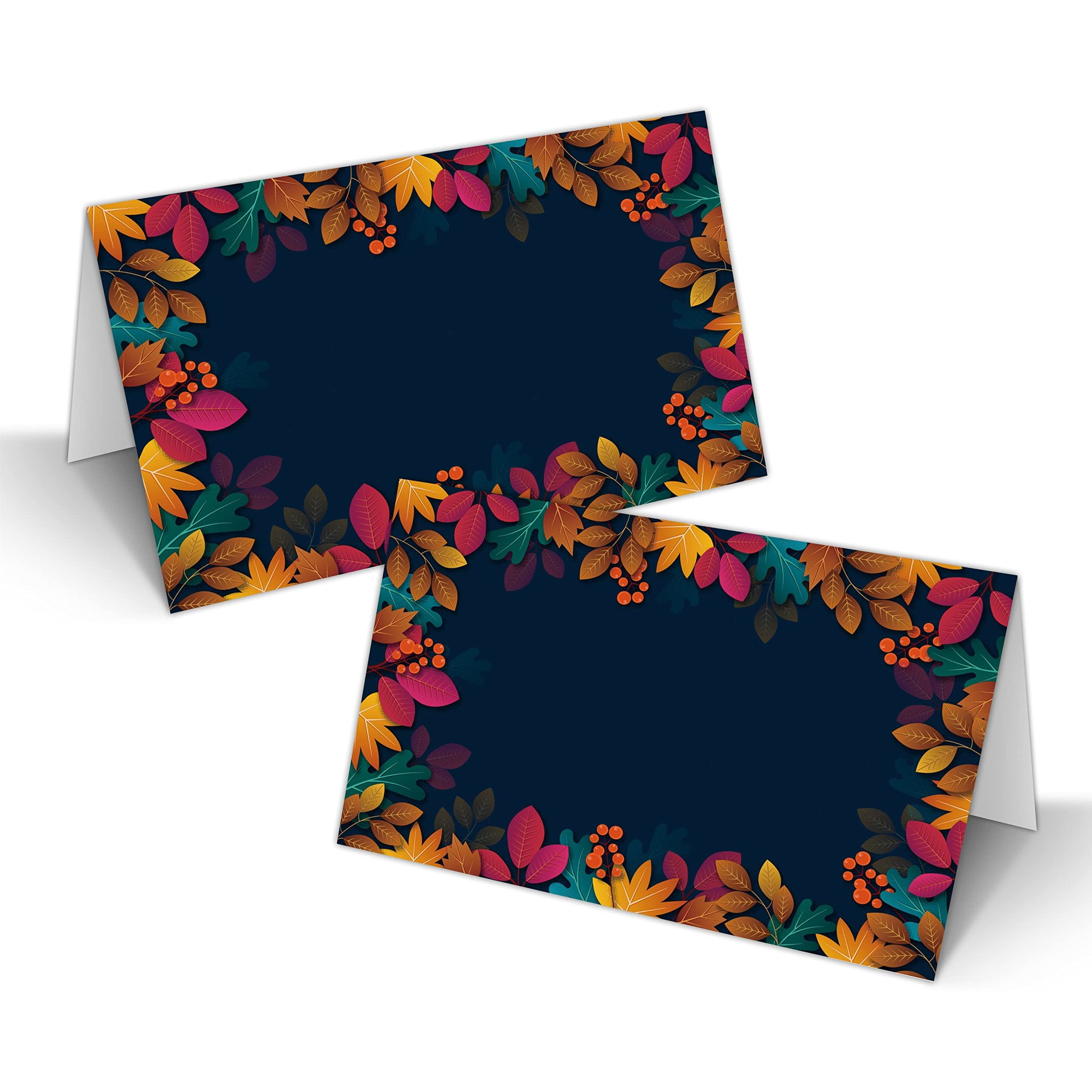 Harvest Pumpkin Place Cards - 25 Pack Blank Seating Labels for ...