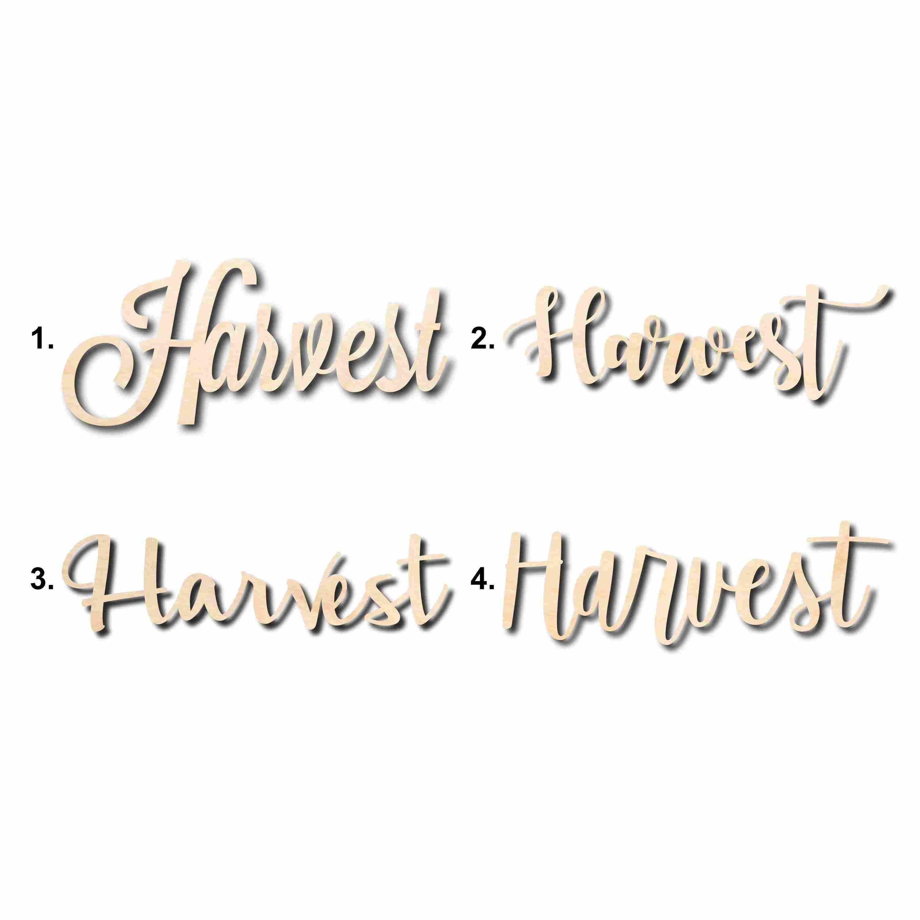 Harvest Sign Unfinished Wood Cutout Home Decor DIY Option 1- 18" Wide ...