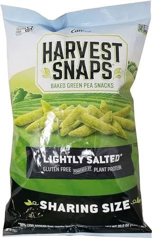 Harvest Snaps Baked Green Pea Lightly Salted 20 OZ (Pack of 4 ...