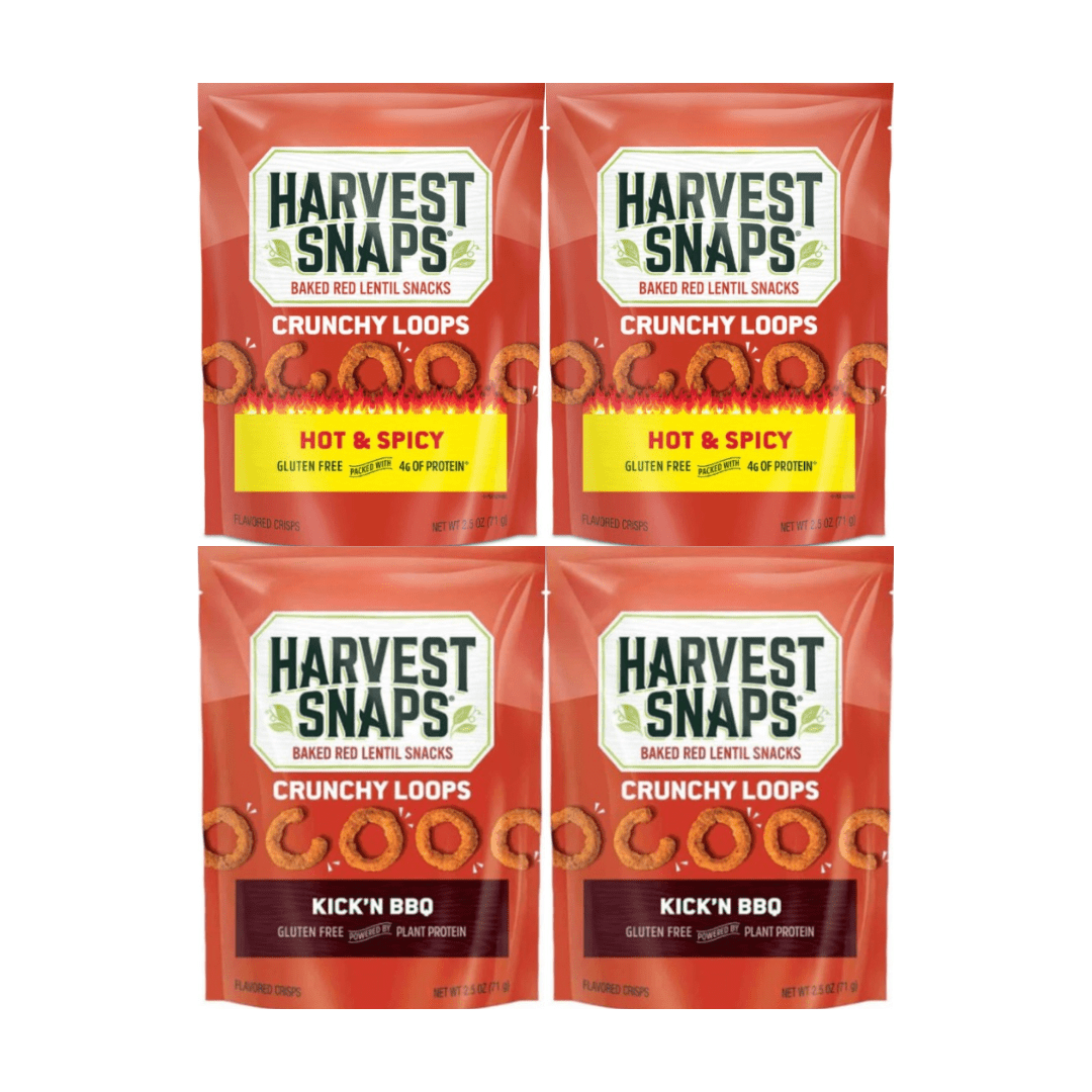 Harvest Snaps Baked Red Lentil Snack Crisps Multipack – Hot & Spicy ...