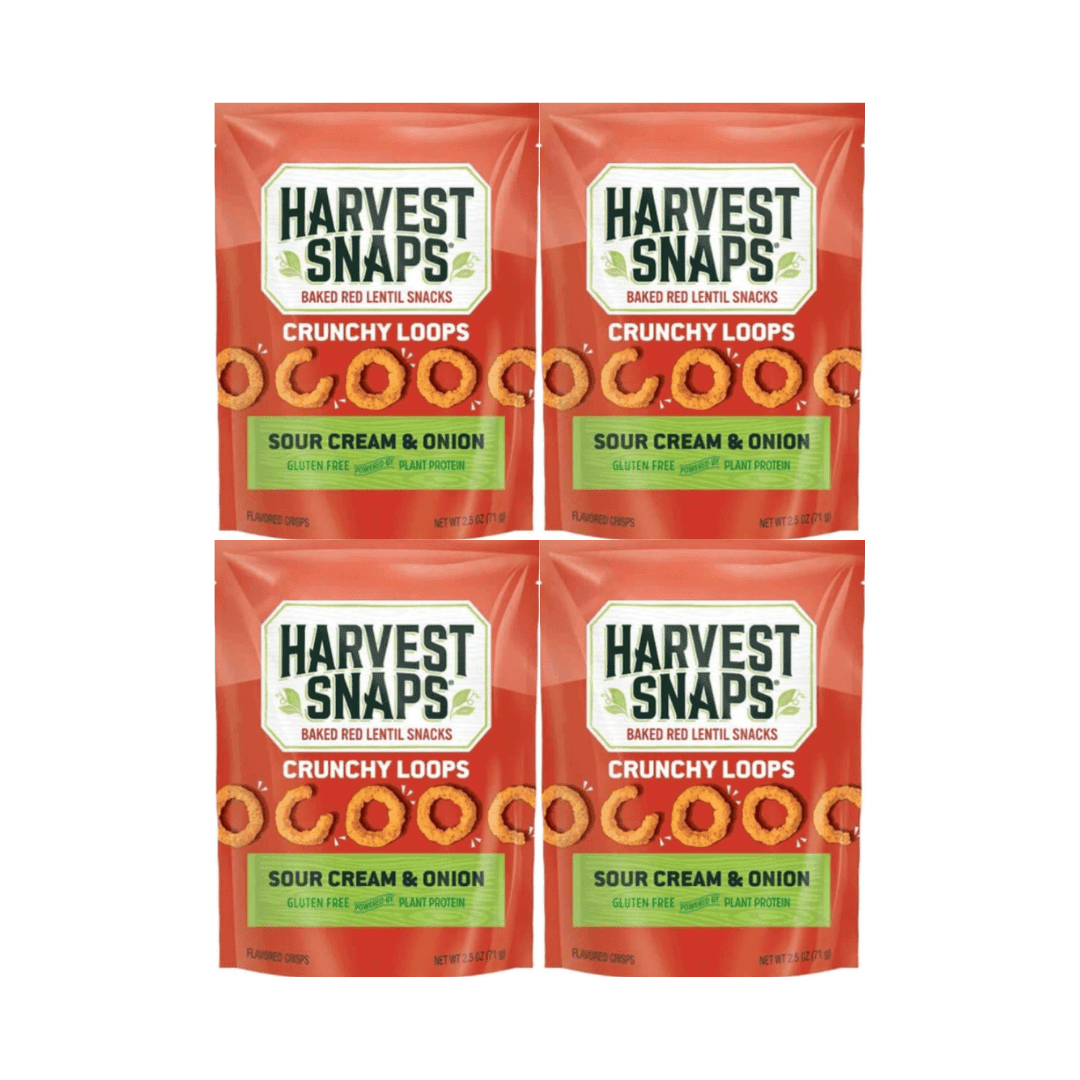 Harvest Snaps Baked Red Lentil Snacks Sour Cream & Onion 2.5 oz | 4 ...