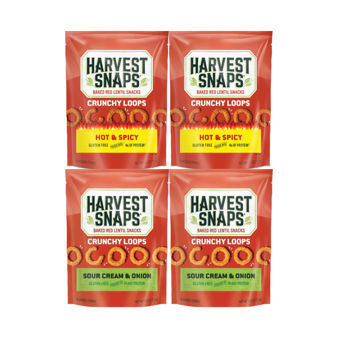 Harvest Snaps Baked Red Lentil Veggie Chips Multipack 4 Count – Hot ...