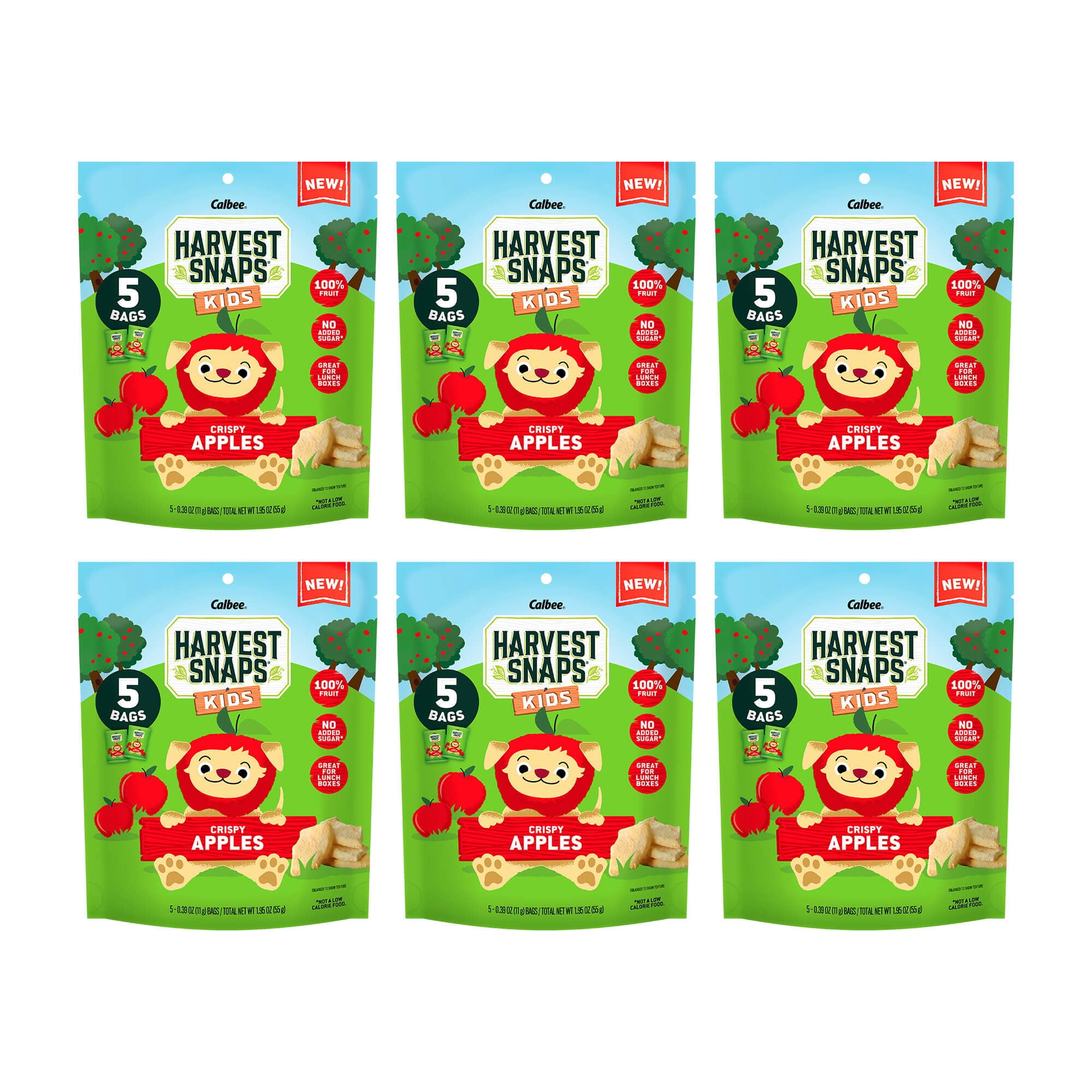 Harvest Snaps Kids | Crispy Apples | 6 Pouches of 5 Snack Bags ...