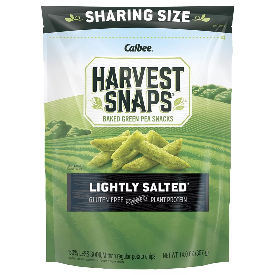 Harvest Snaps Lightly Salted Green Pea Crisps, Baked Snack, High Fiber, 14 Oz - Walmart.com