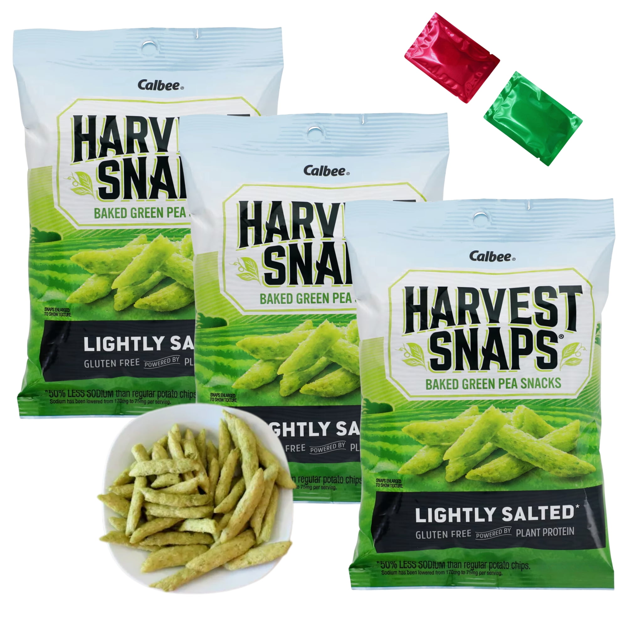 Harvest Snaps Green Pea Snack Crisps, Lightly Salted, Gluten-Free, 1.75 ...