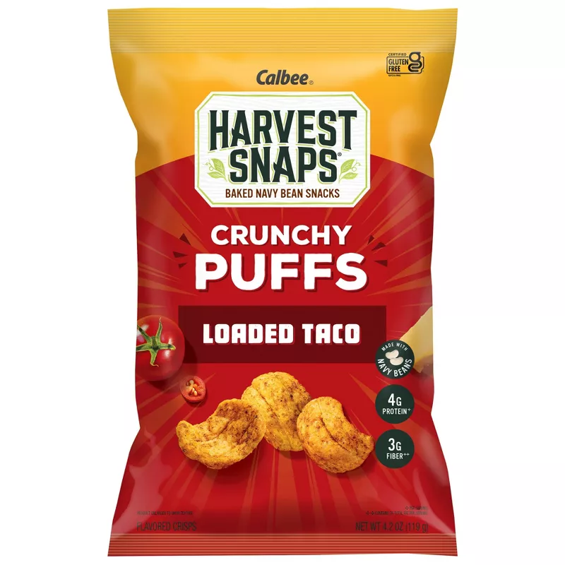 Harvest Snaps Loaded Taco Crunchy Puffs 4.2oz (Pack of 6) - Walmart.com