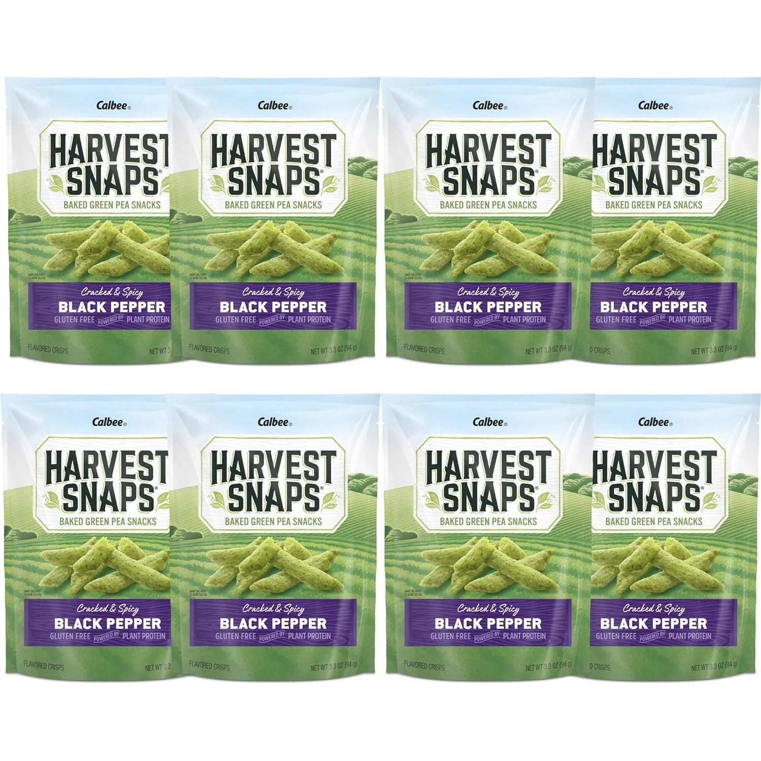 Harvest Snaps Pea Seasoned Veggie Snack Crisps, Black Pepper ...
