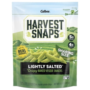 Harvest Snaps Lightly Salted Green Pea Crisps, Baked Snack, High Fiber ...