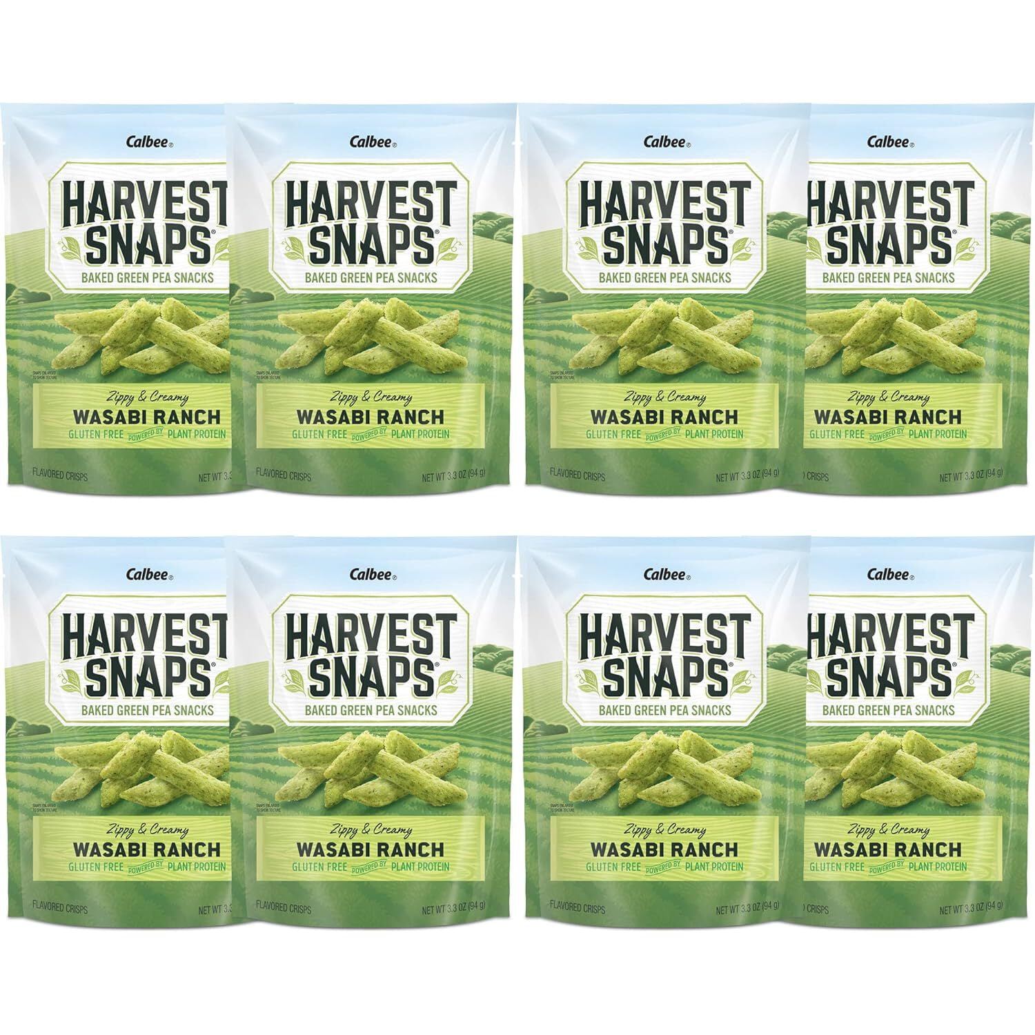 Harvest Snaps Spicy Wasabi Ranch Snack Crisps, 3.3 oz. 12-Pack Bags ...