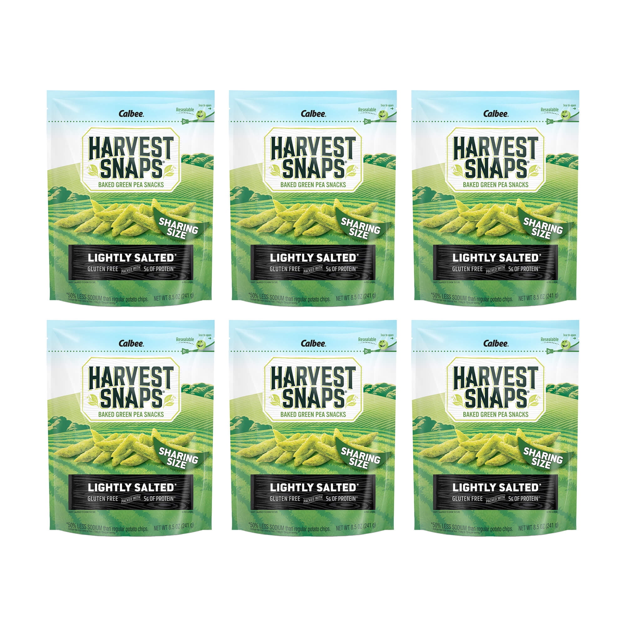 Harvest Snaps Veggie Chips | Lightly Salted | 8.5 oz, Case of 6 | Plant ...