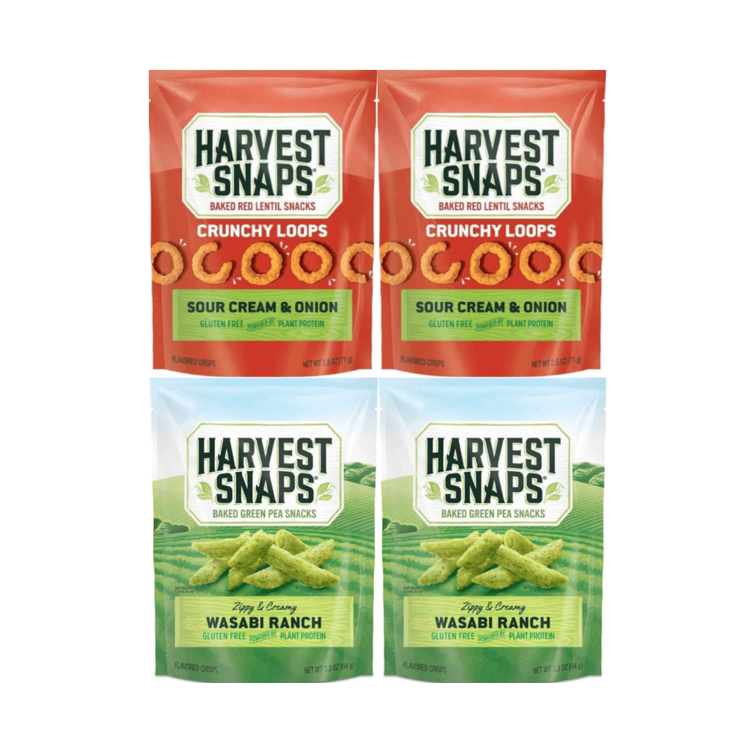 Harvest Snaps Veggie Chips Multipack 4 Count – Includes 2 Bags Sour ...