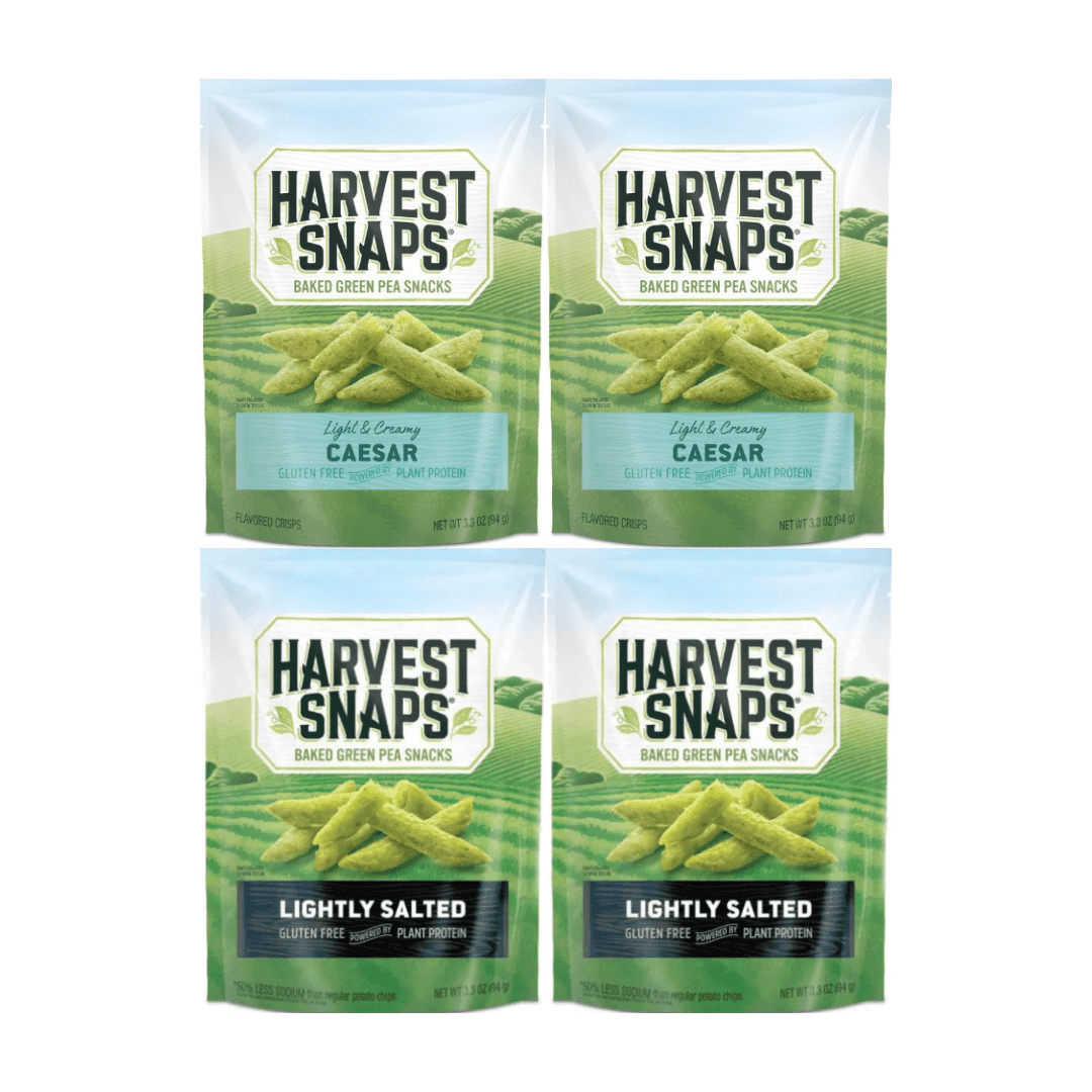 Harvest Snaps Veggie Chips Multipack – Caesar & Lightly Salted – 3.3 oz ...