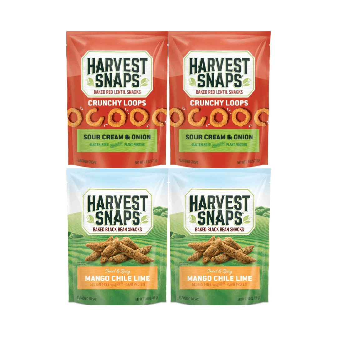 Harvest Snaps Veggie Chips Sour Cream & Onion 2.5oz & Mango Chile Lime ...