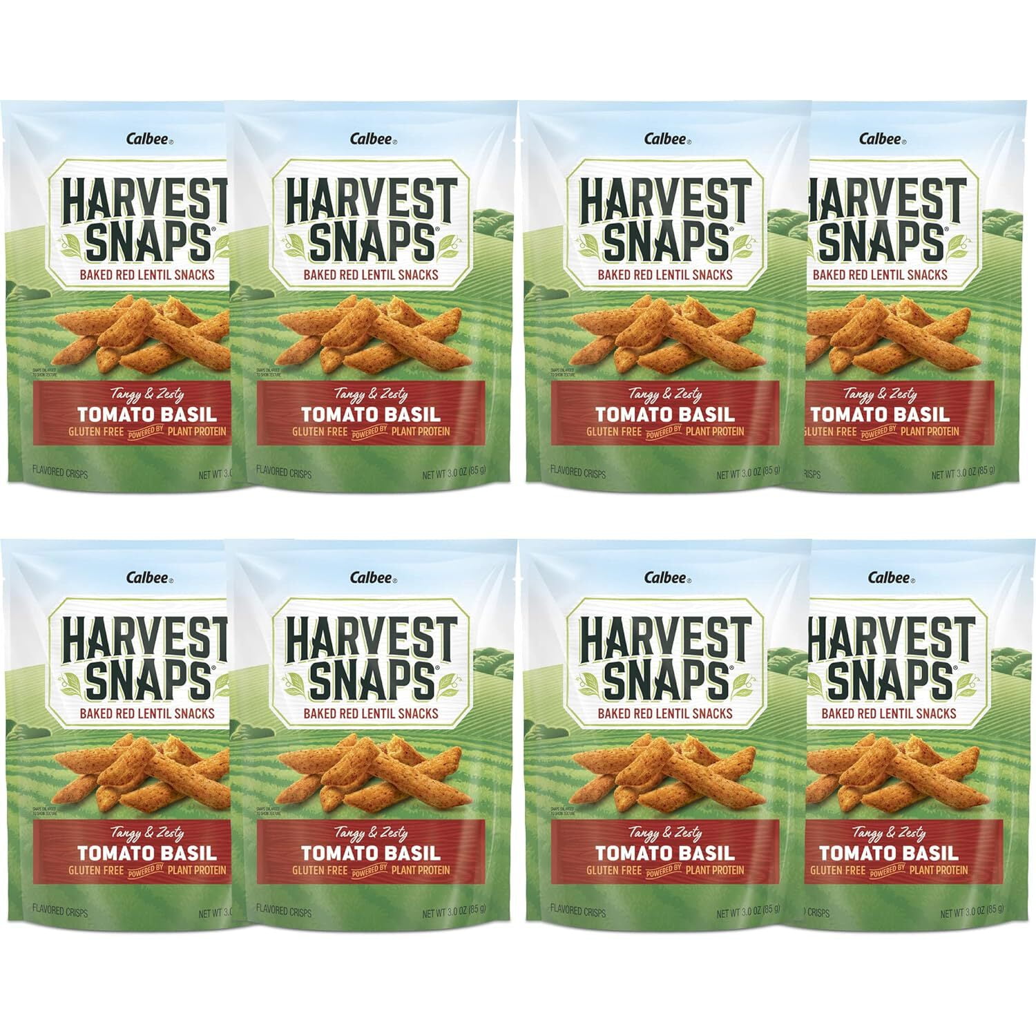 Harvest Snaps Veggie Chips | Tomato Basil | 3.0 oz Bag, Case of 12 ...