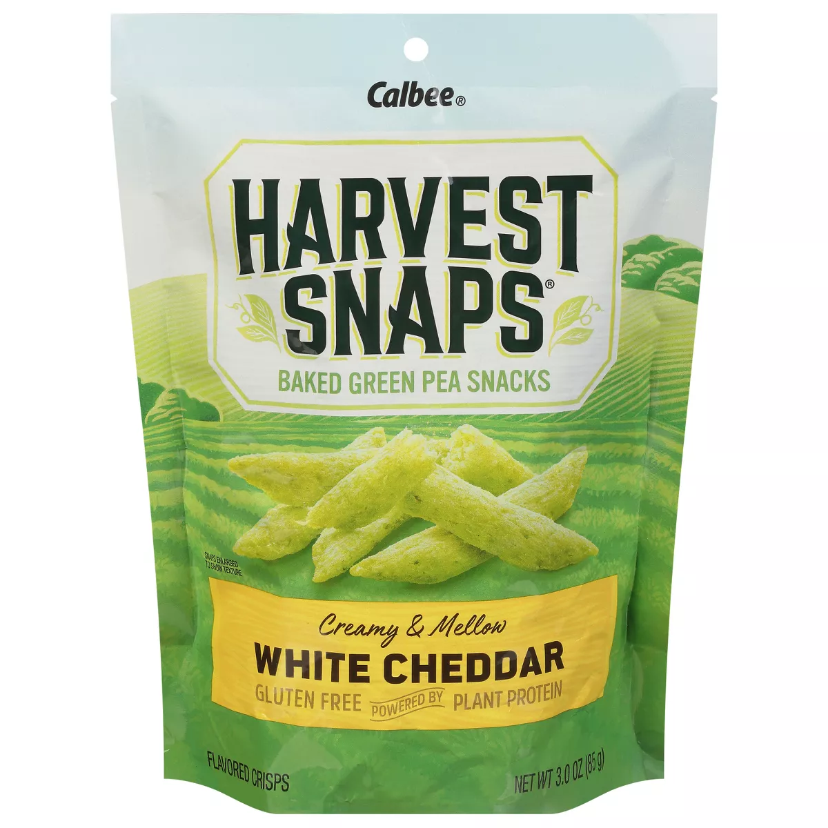 Calbee Harvest Snaps White Cheddar Baked Green Pea Snacks, Veggie ...