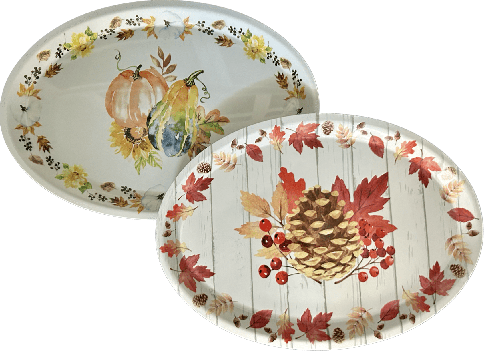 Harvest Themed Plastic Oval Platters (2pc), 18.5 in. - Walmart.com
