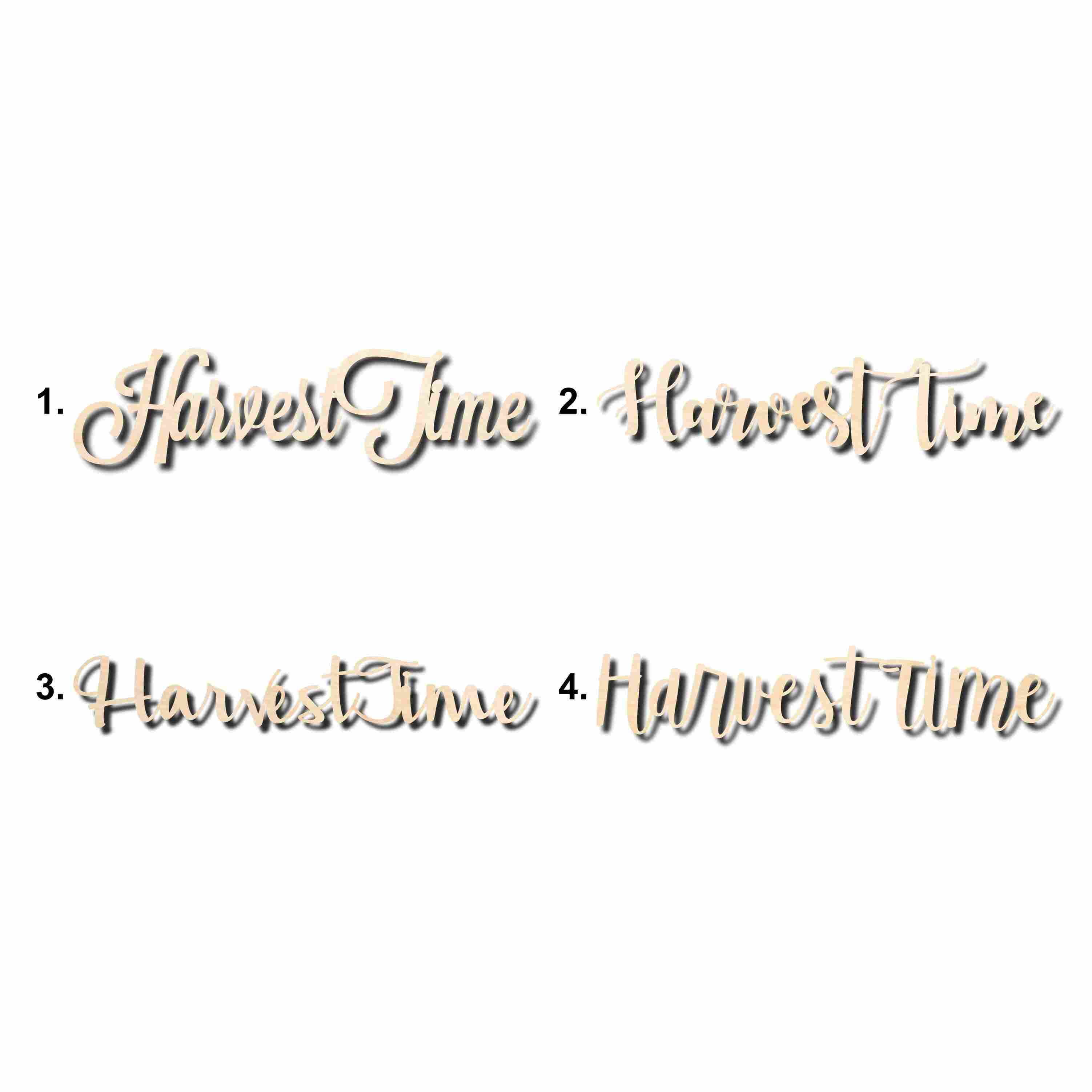 Harvest Time Sign Unfinished Wood Cutout Home Decor DIY Option 2- 20 ...