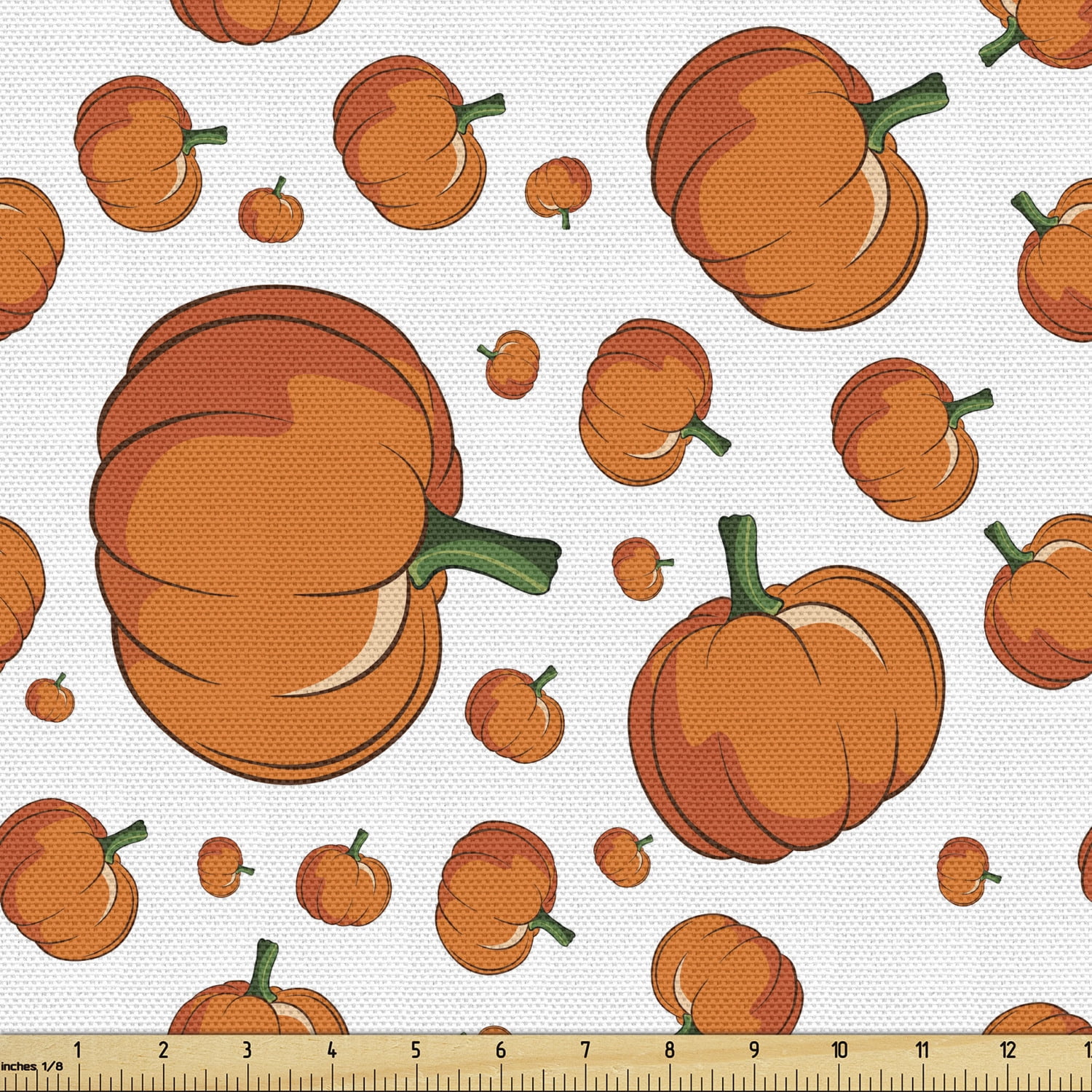 Ambesonne Harvest Fabric by the Yard Upholstery, Halloween Plump ...
