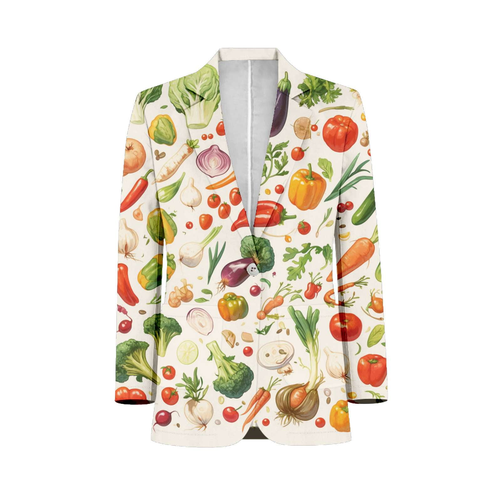 Harvest Watercolor Vegetables Fruits Customized Men's Suits full man ...