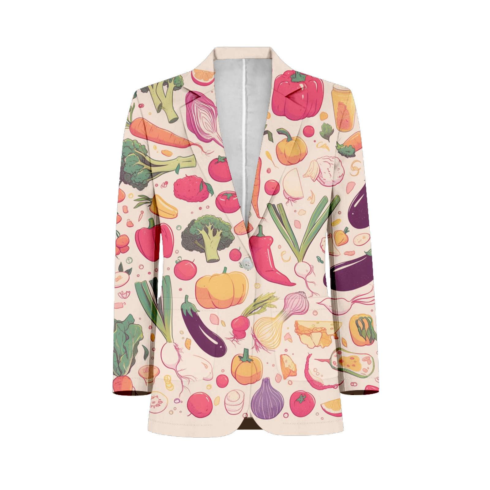 Harvest Watercolor Vegetables Fruits Customized Men's Suits full man ...