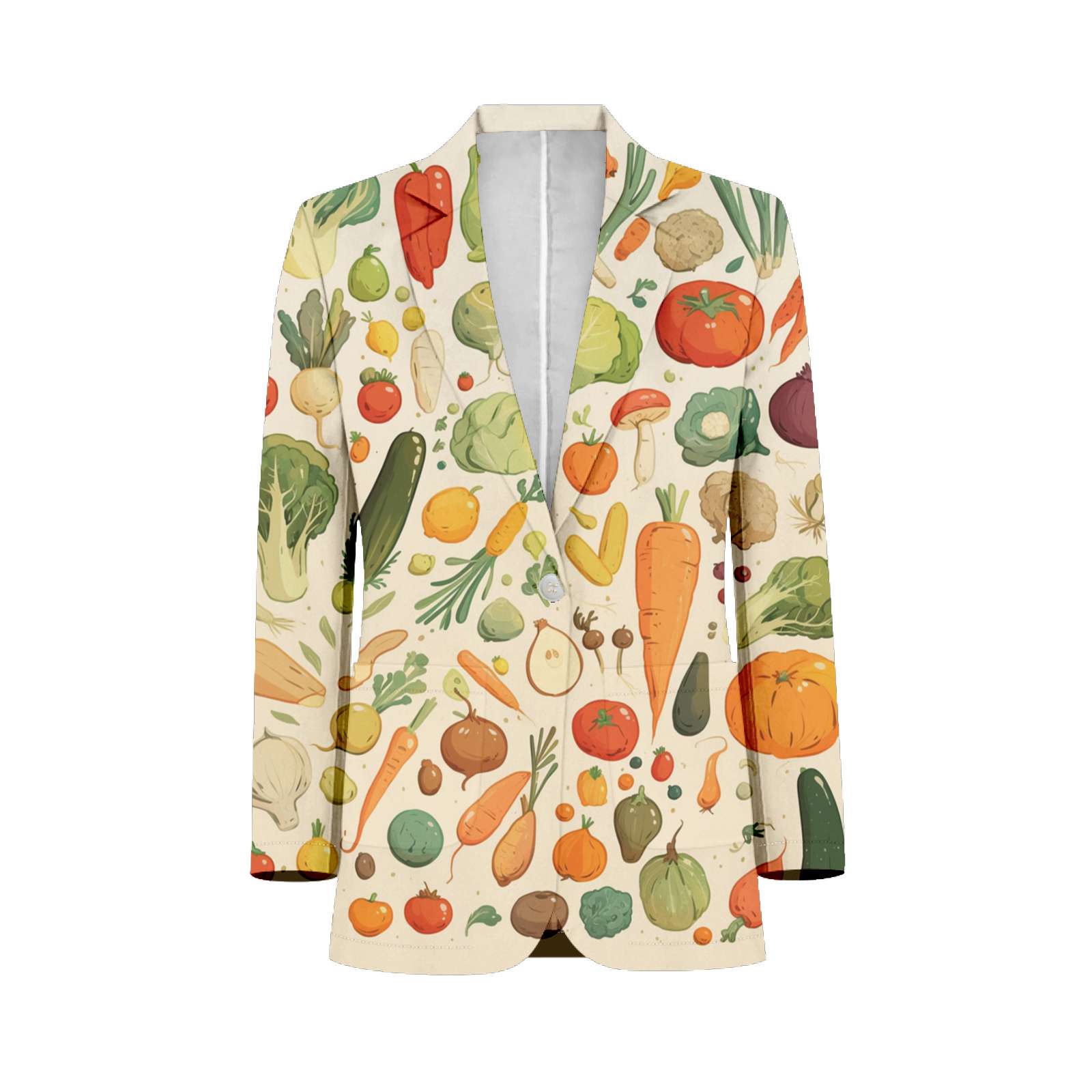 Harvest Watercolor Vegetables Fruits Mens Suits Shawl Collar Slim Fit ...