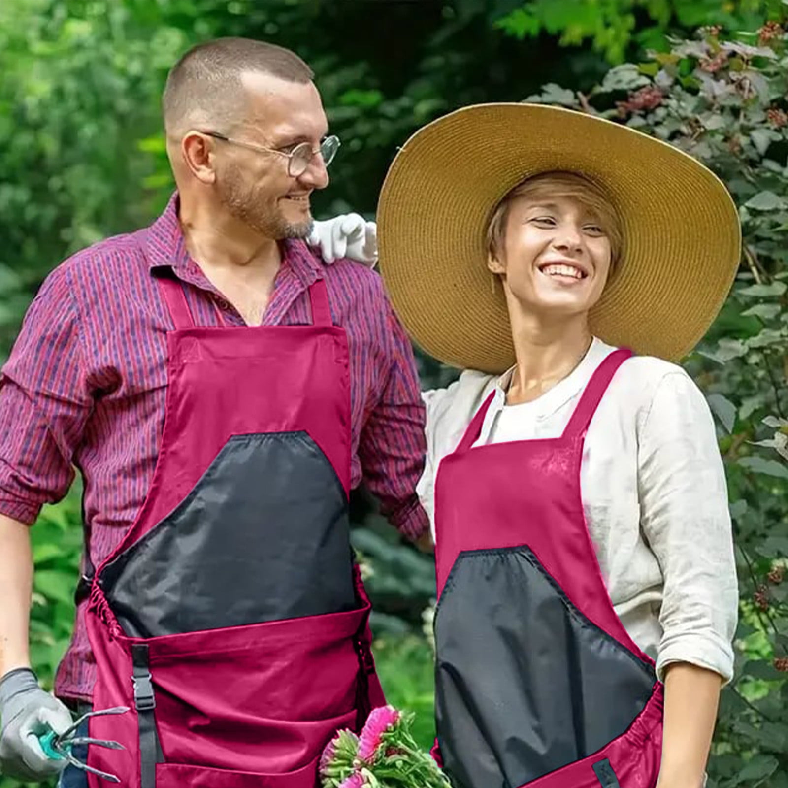 Harvesting Garden Apron | Heavy Duty Canvas Gathering Apron with Quick-Release Bottom Pocket ...