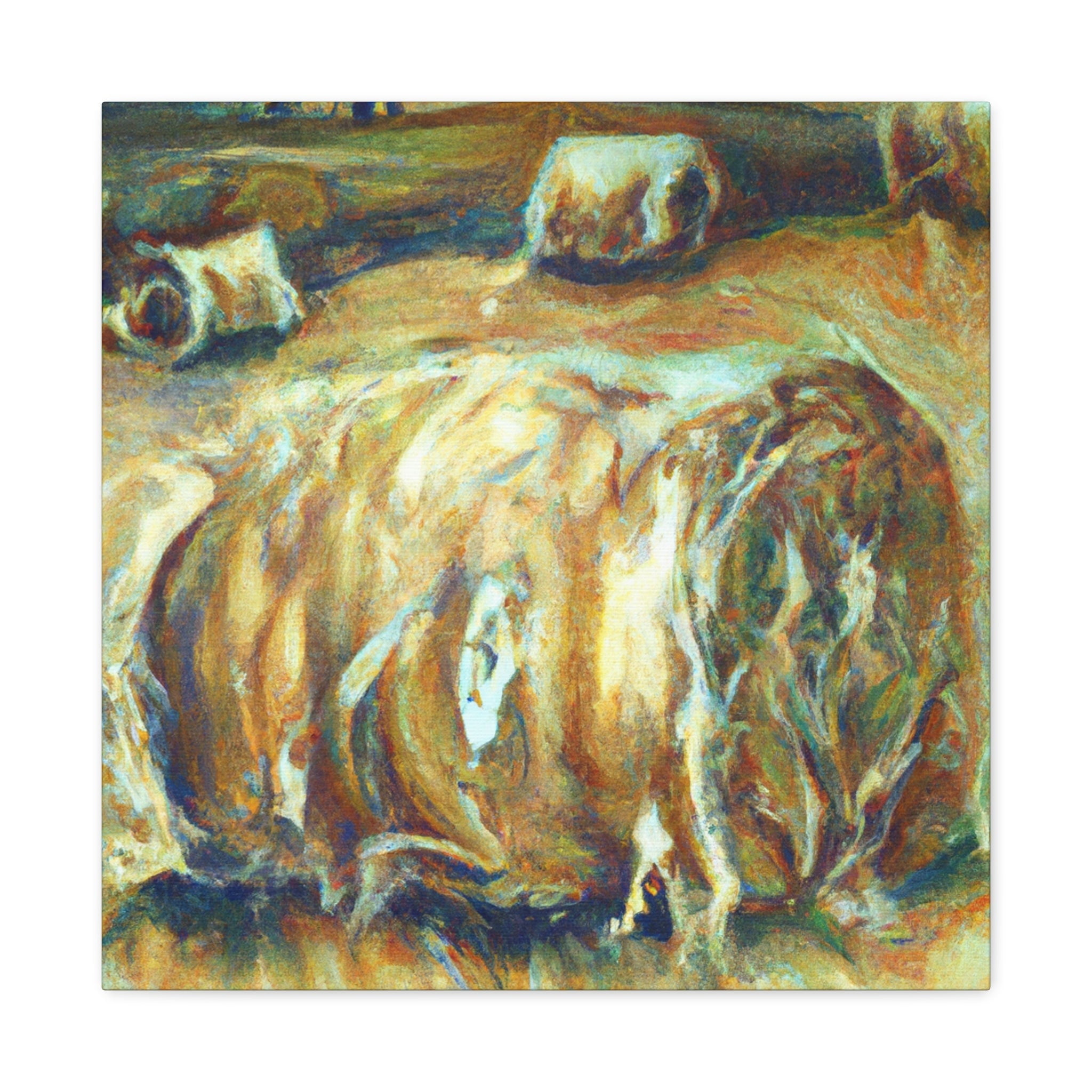 "Harvesting Hay in Harmony" - Canvas - Walmart.com