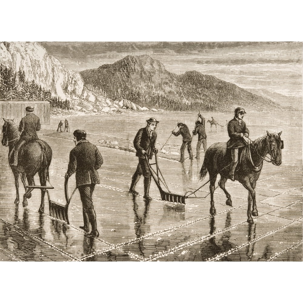 Harvesting Ice On The Hudson River In The 1870's From American Pictures ...