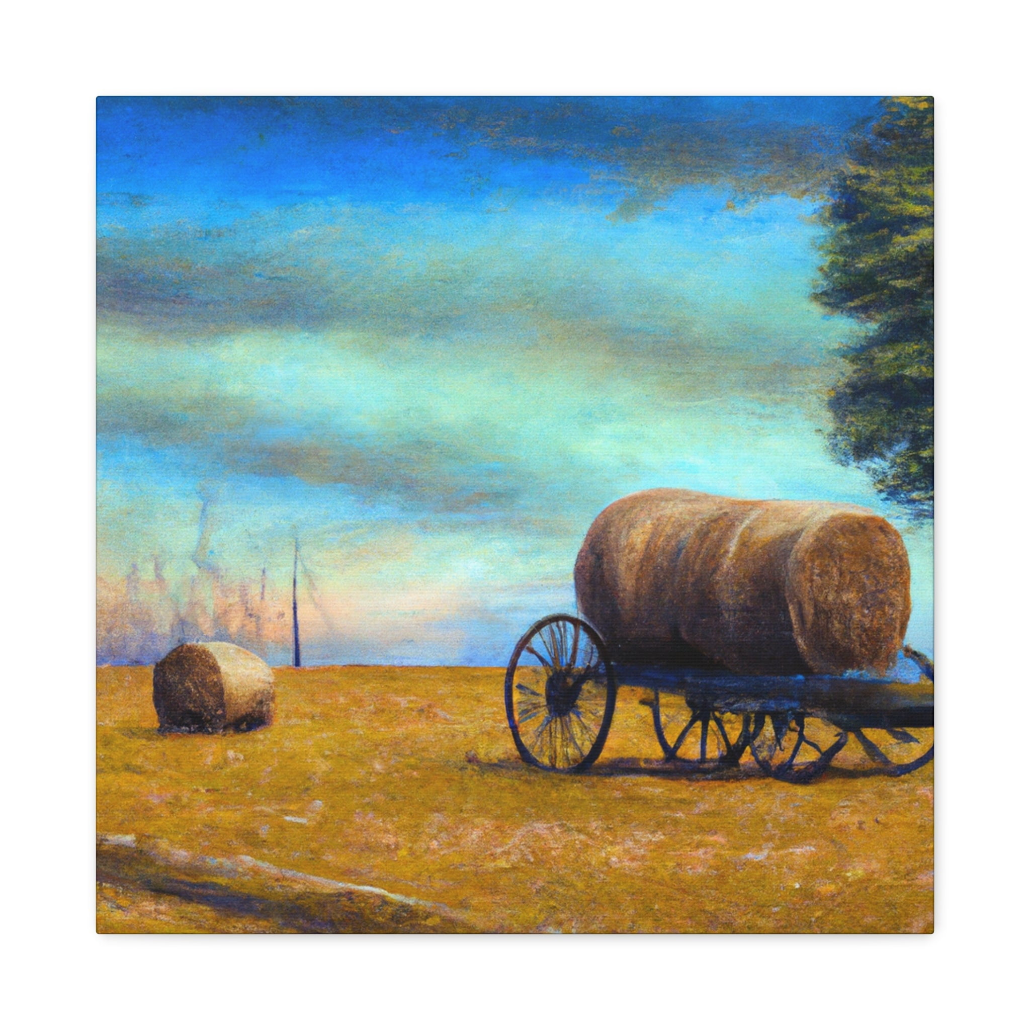 Harvesting the Hay Wagon - Canvas - Walmart.com