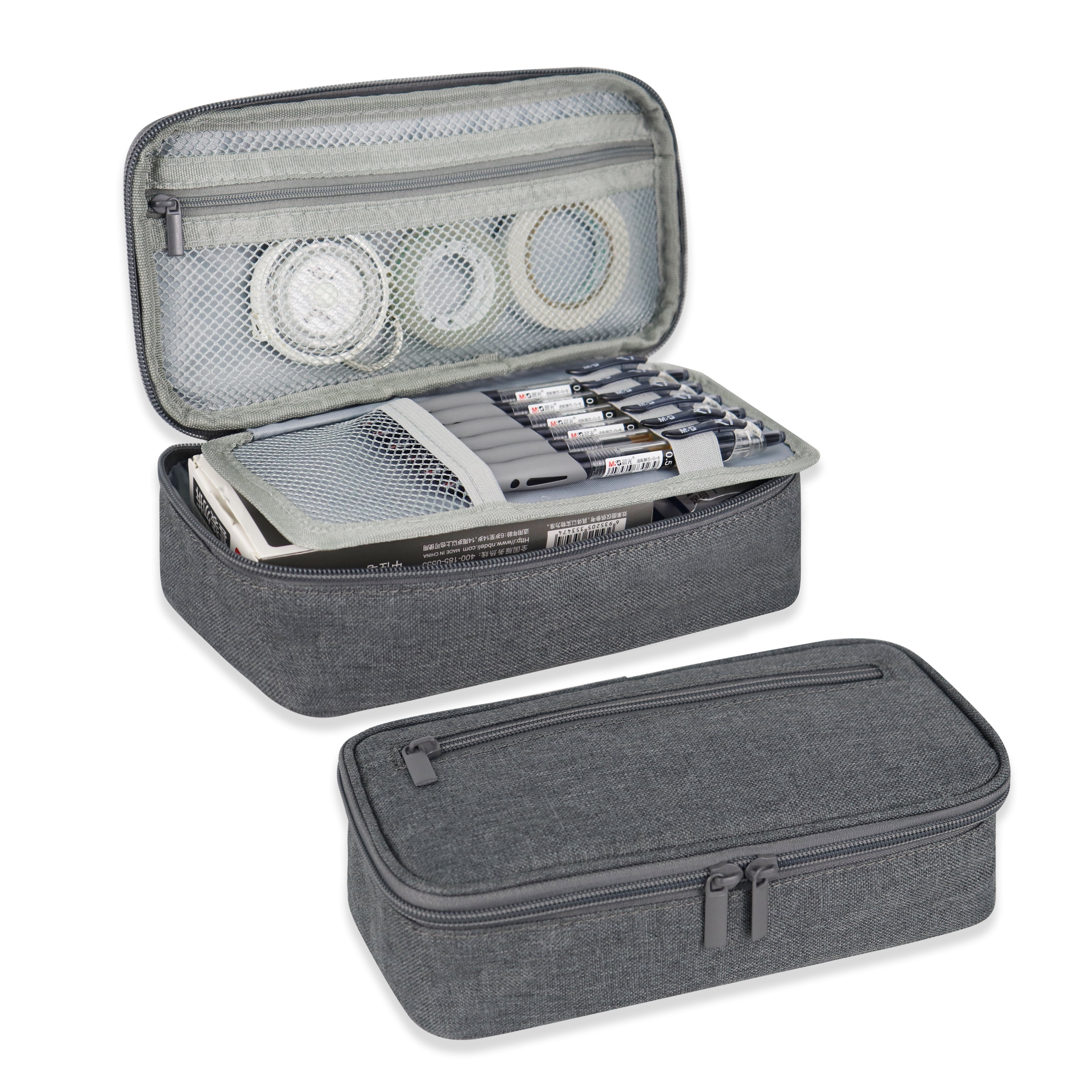 Harvio Gray Scratch Resistance Pencil Case For Adults With Smooth ...