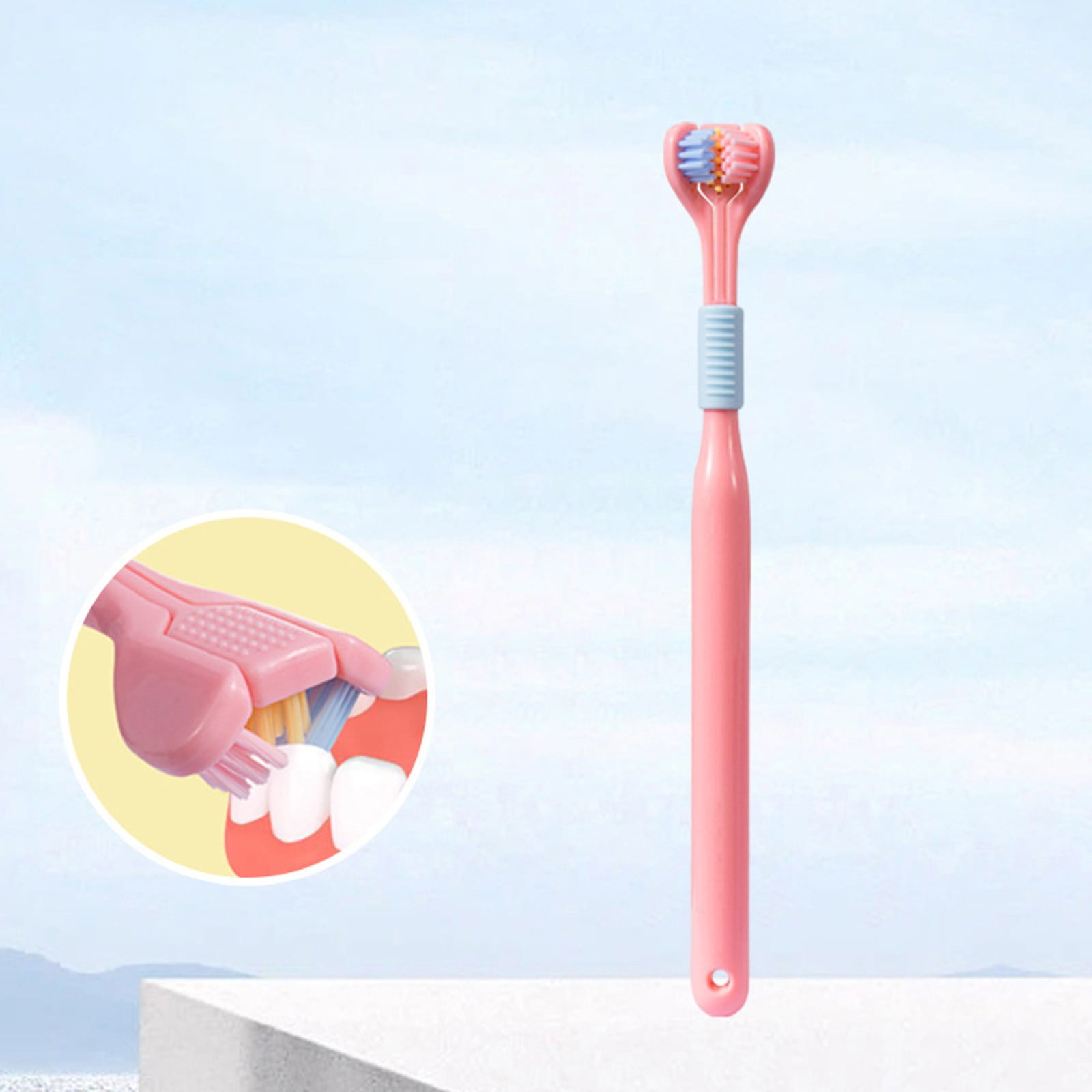 Harvn Blowout Sale Three-Sided Toothbrush, Three-Head Tooth Guard Adult ...