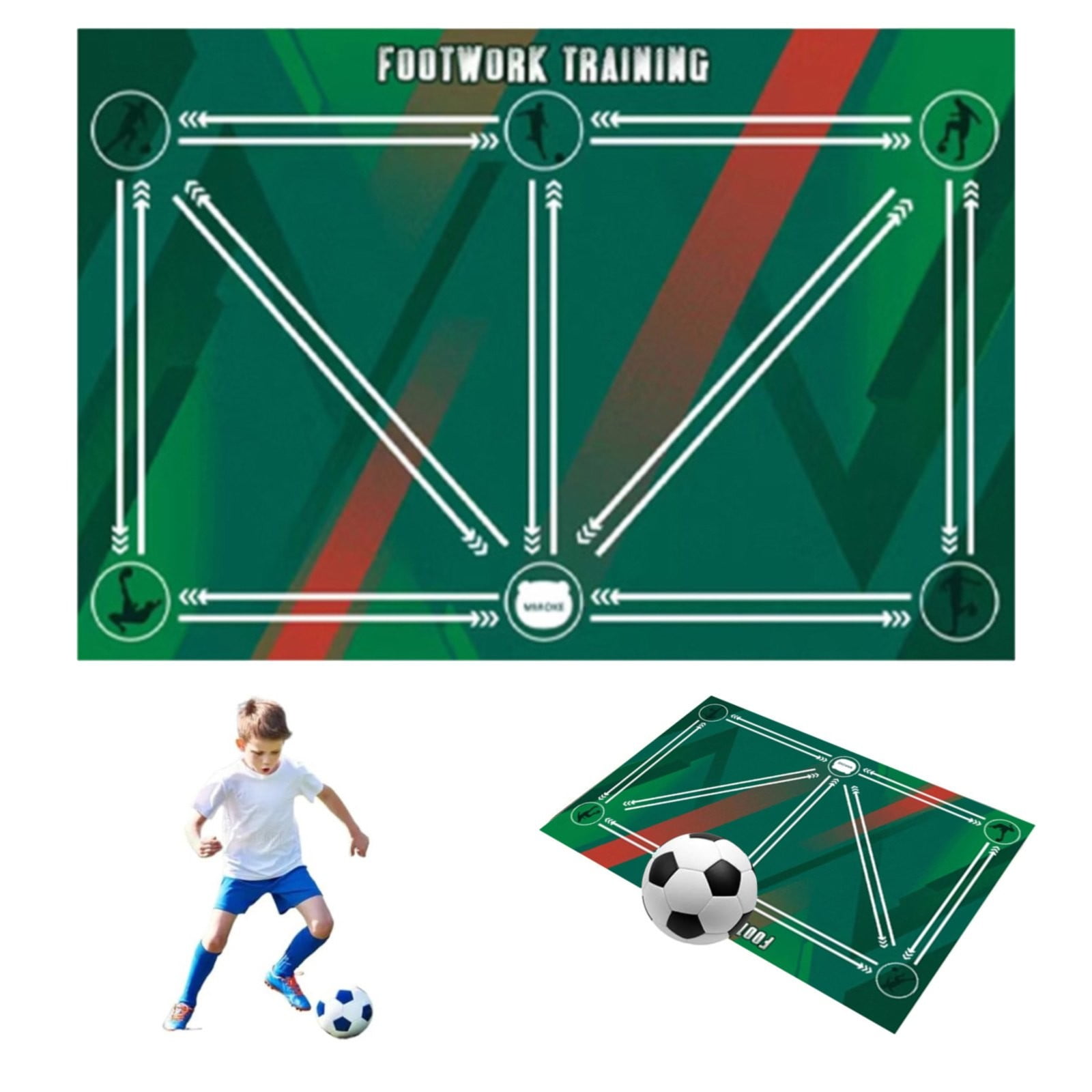 Harvn Closeout Football Training Mat 2-40*60Cm [Diatom Mud] Football ...