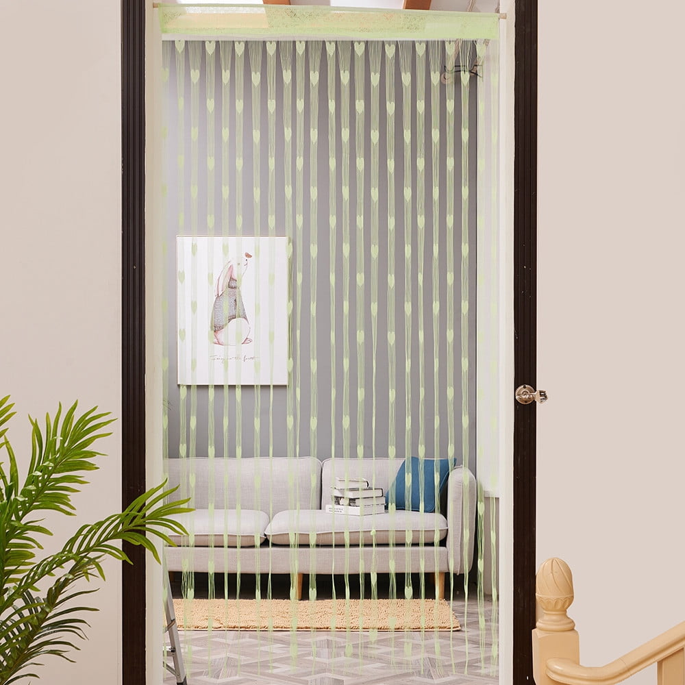 Harvn Closeout Heart-Shaped Line Curtain Door Curtain 100X200Cm Green ...