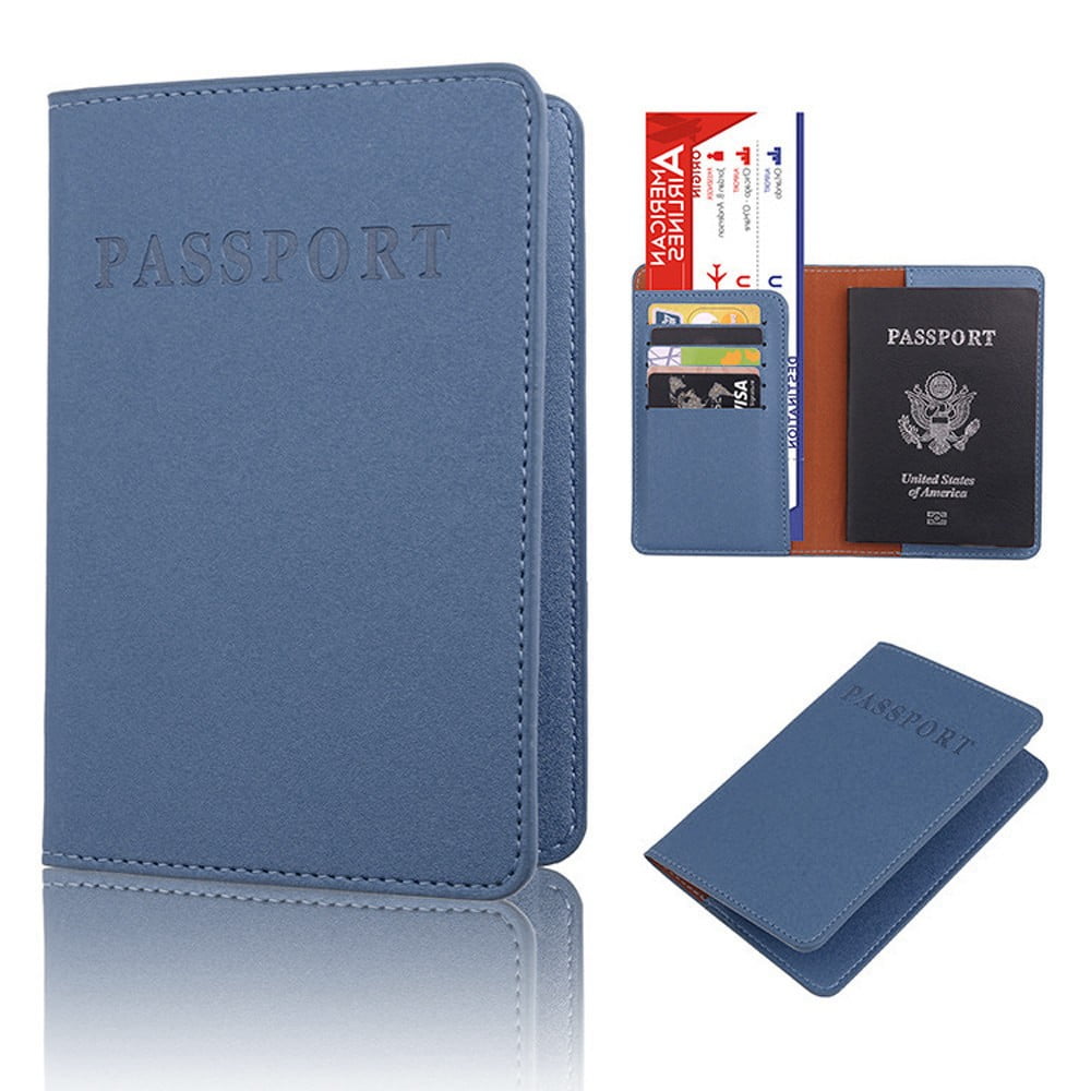 Harvn Closeout Matte Pu Passport Storage Bag Rfid1007 Blue Travel Id ...