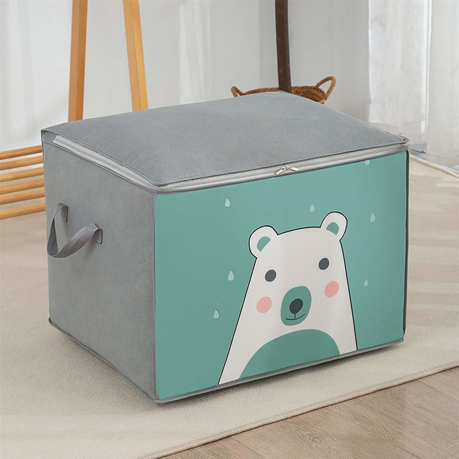 Harvn Closeout Quilt Storage Bag With Blue Background, White Bear 60*40 ...